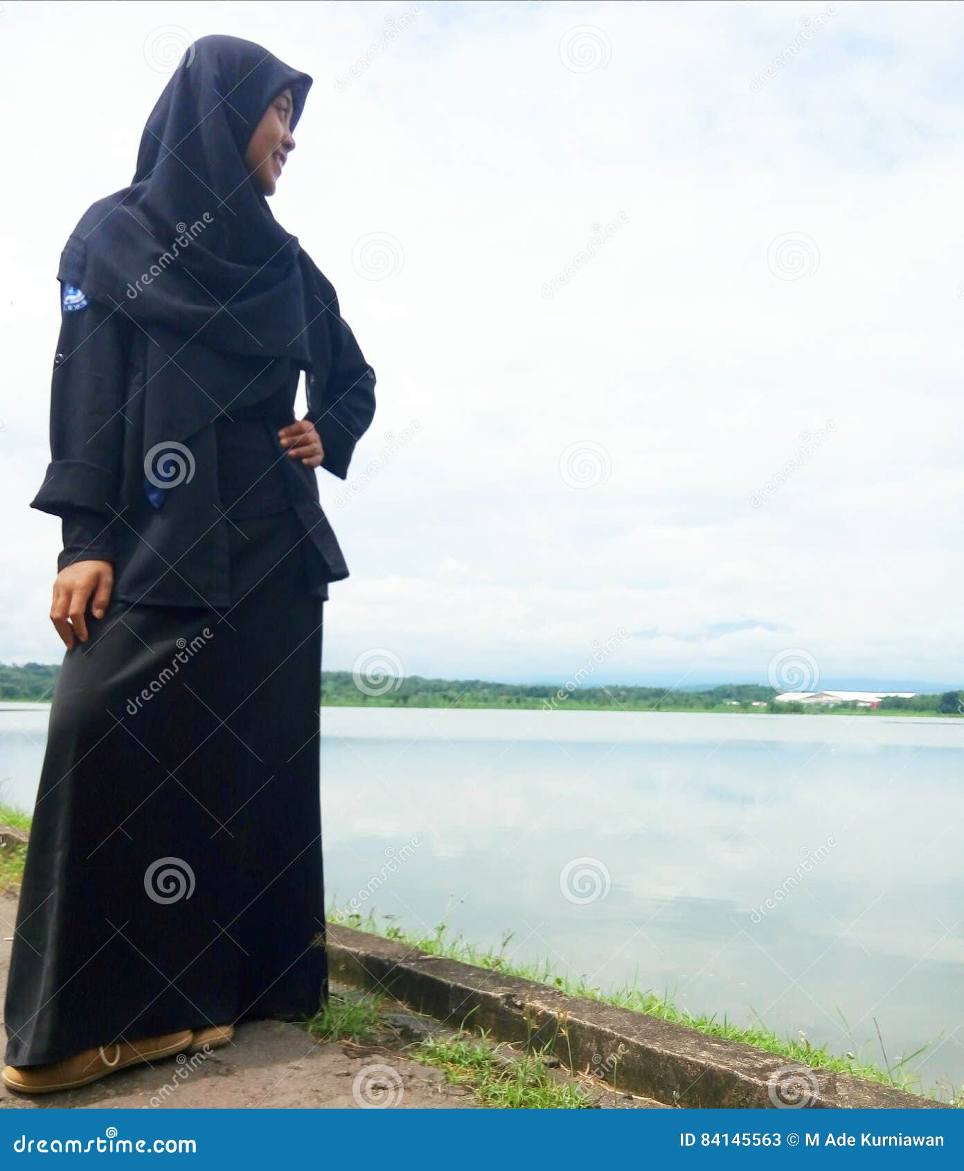 Smile with the lake stock image. Image of beautiful, bade - 84145563