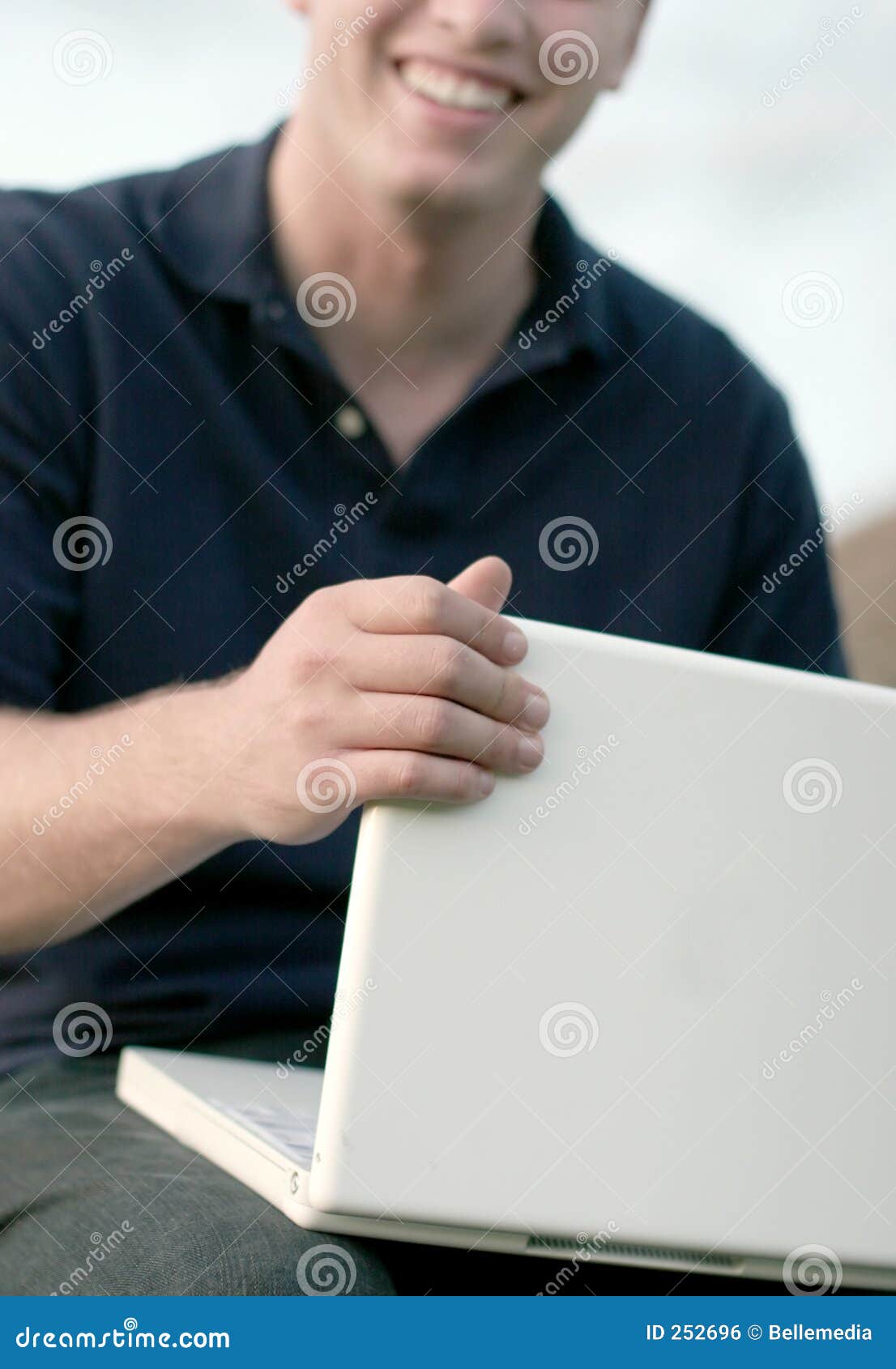 Smile and Laptop stock photo. Image of future, white, computer - 252696