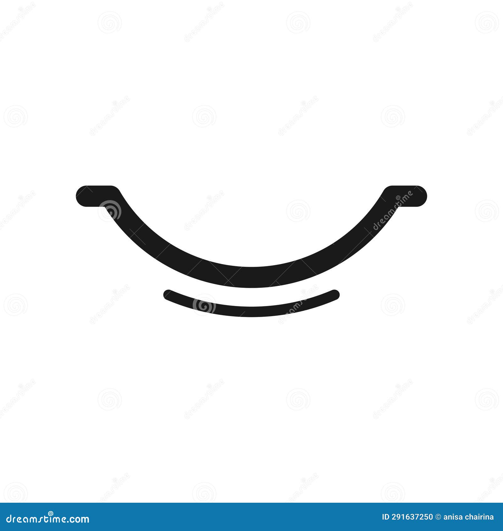 Smile Line Art Element Vector Design Stock Illustration - Illustration ...