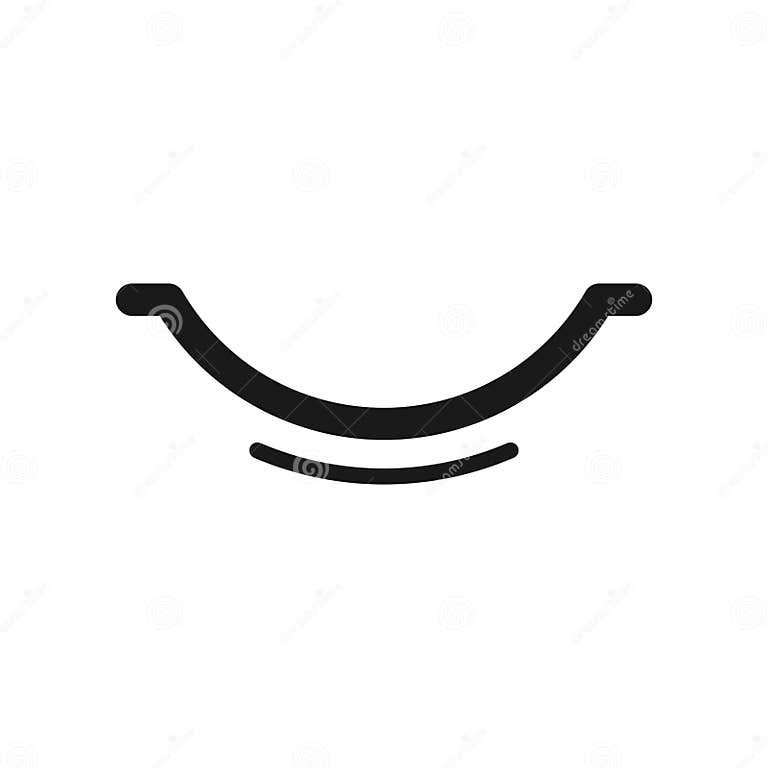 Smile Line Art Element Vector Design Stock Illustration - Illustration ...