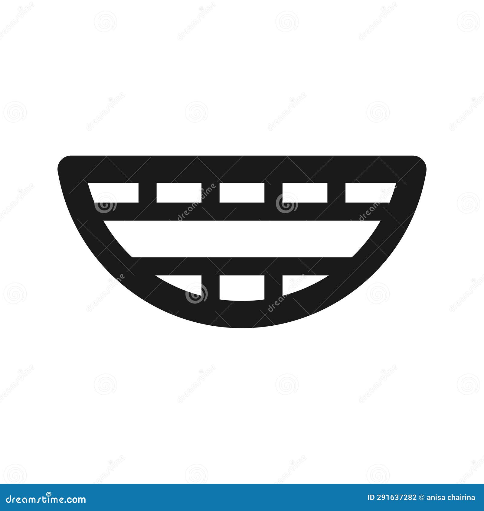 Smile Line Art Element Vector Design Stock Illustration - Illustration ...