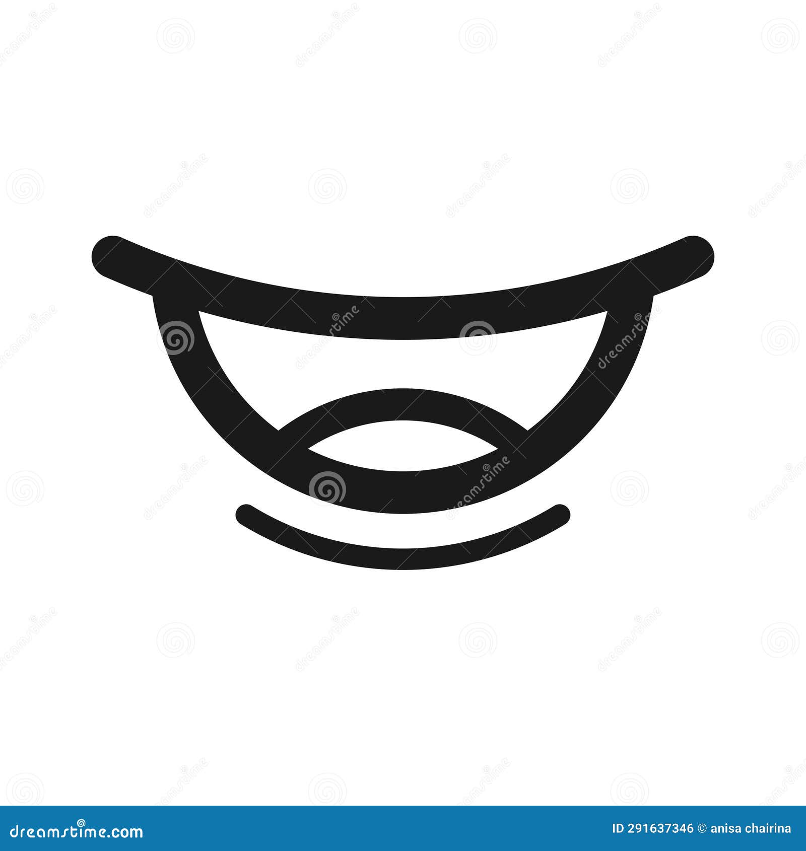 Smile Line Art Element Vector Design Stock Illustration - Illustration ...
