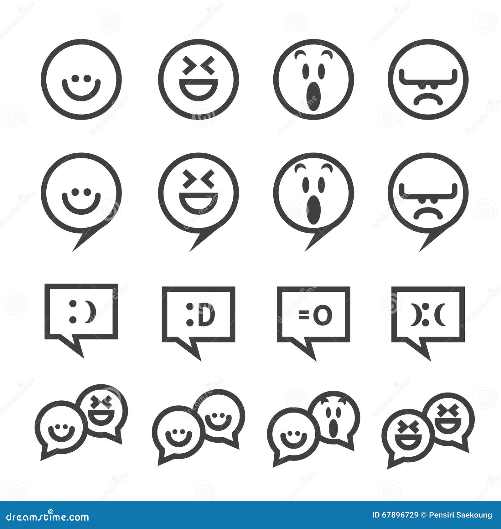 Smile line icon stock vector. Illustration of people - 67896729
