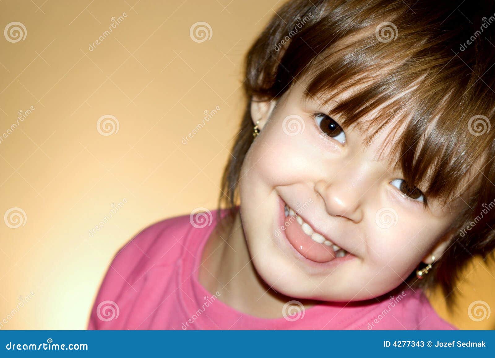 Smile of little girl stock image. Image of face, attractive - 4277343