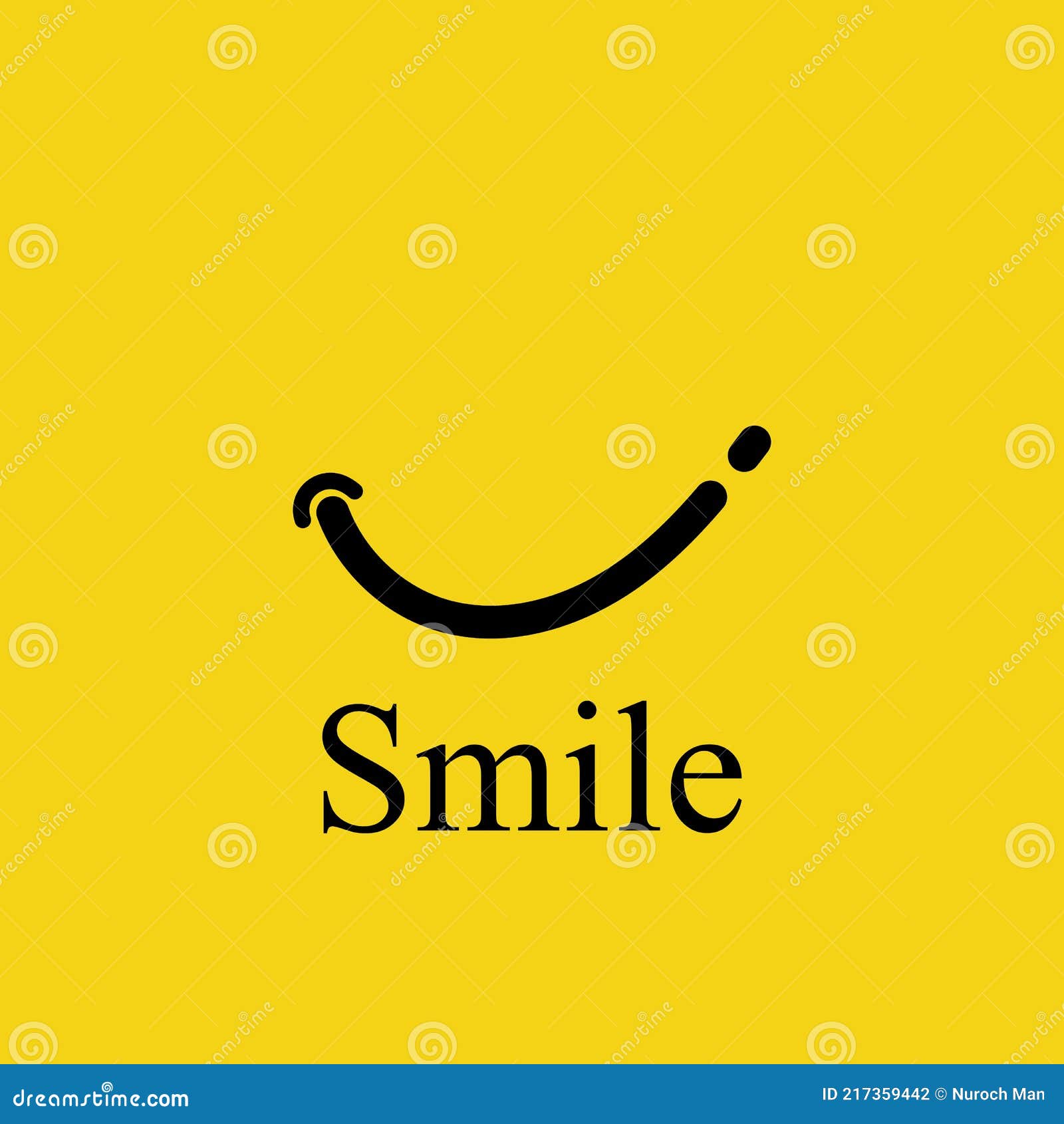 Smile Logo in Yellow Background Vector. Stock Vector - Illustration of ...