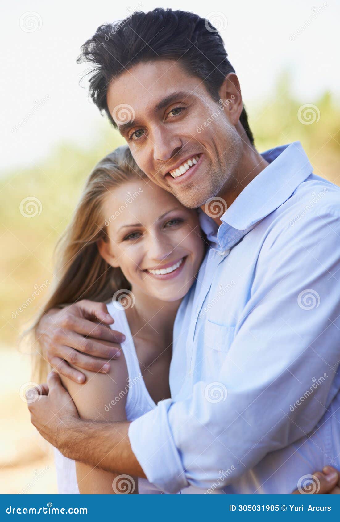 Smile Love And Portrait Of Couple Hug For Support Romantic Care And