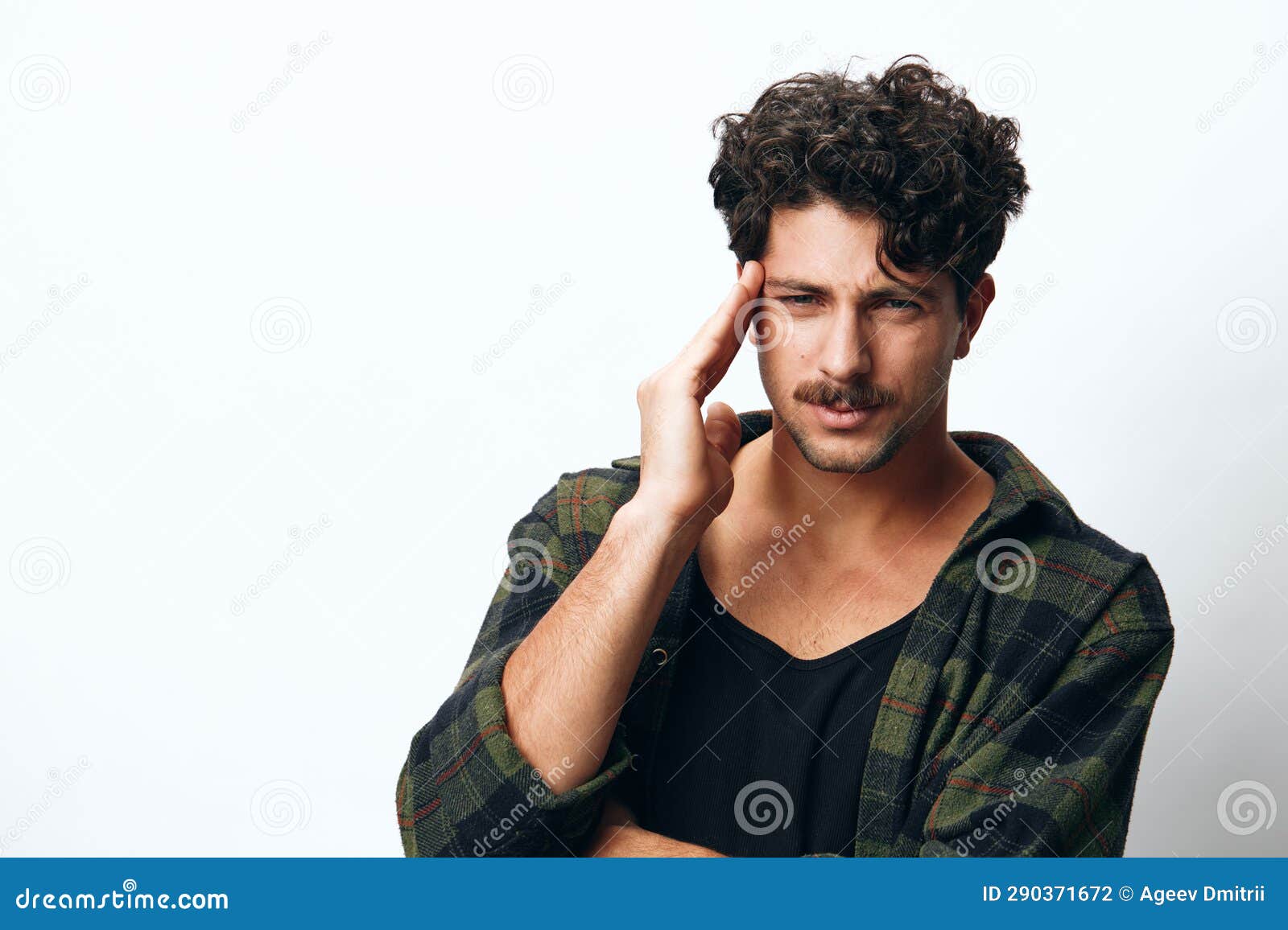 Smile Man Face Shirt Copyspace Trendy Look Fashion Handsome Portrait