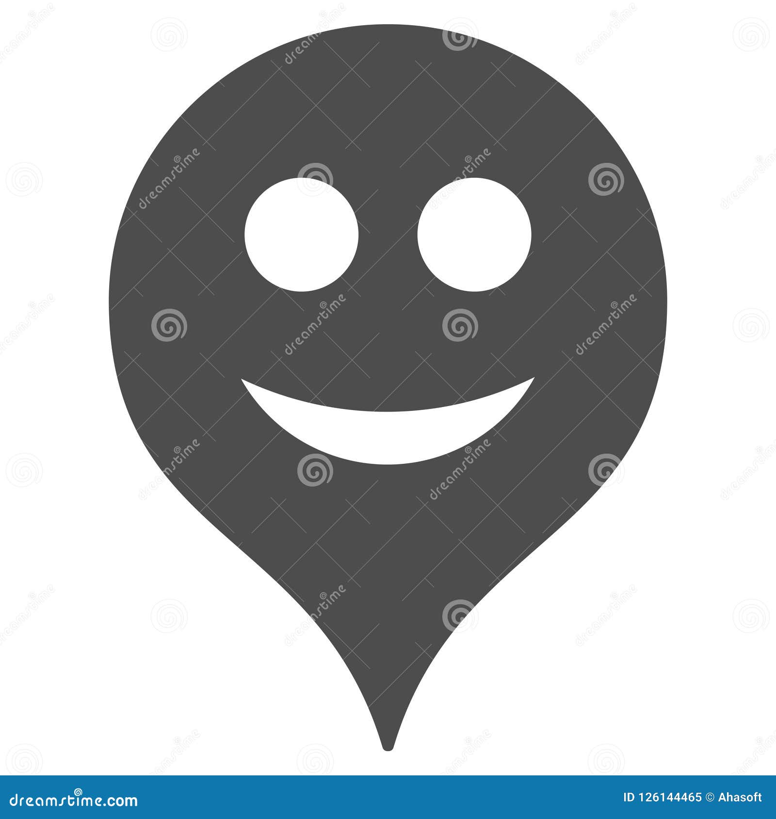 Smile Map Marker Flat Icon stock vector. Illustration of mood - 126144465