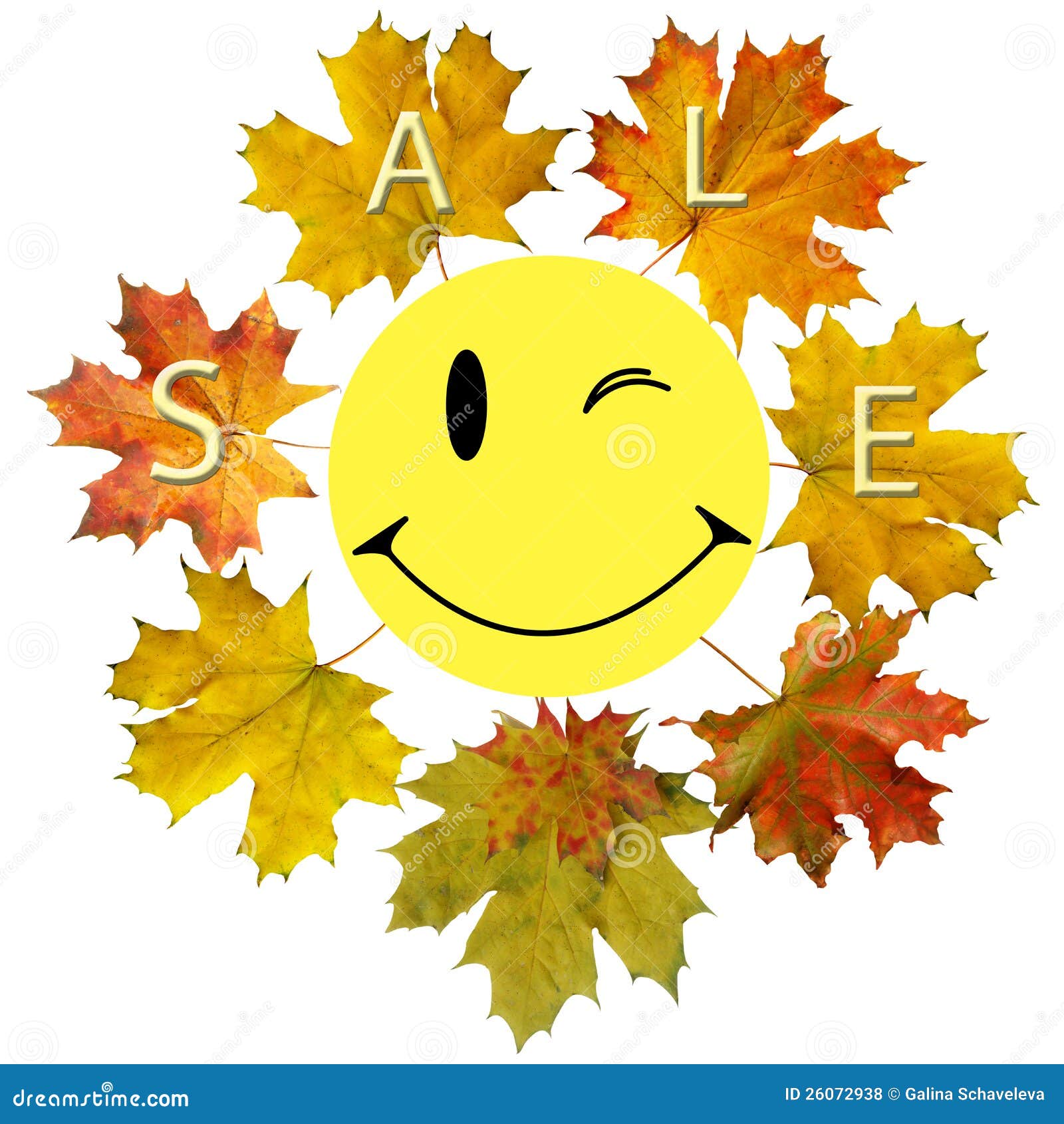 Smile and maple leaf stock illustration. Illustration of sheet - 26072938