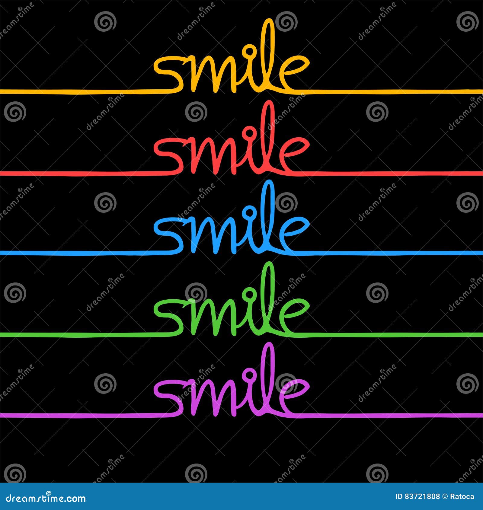 Smile message stock vector. Illustration of inspirational - 83721808