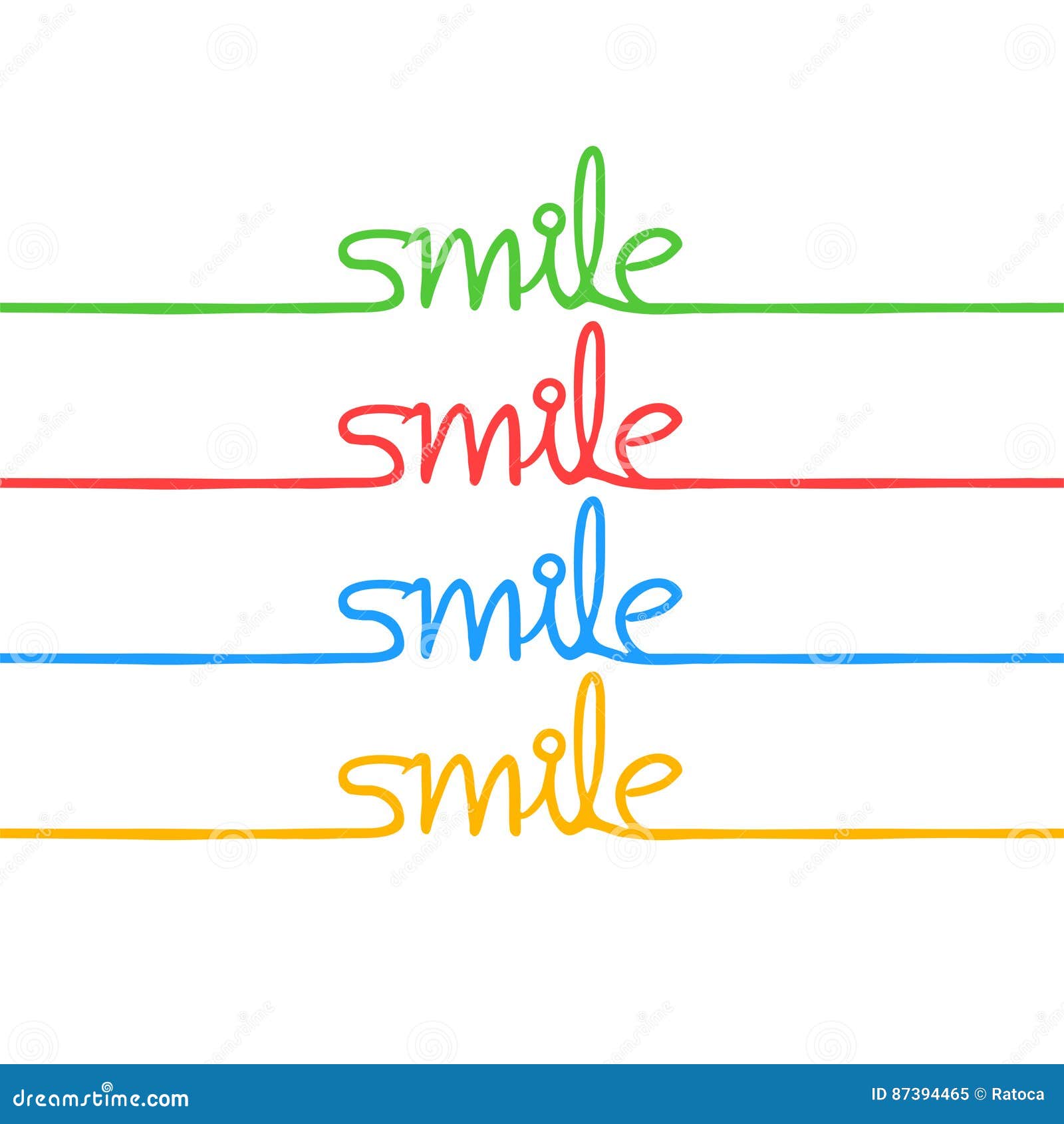 Smile message stock vector. Illustration of color, typography - 87394465
