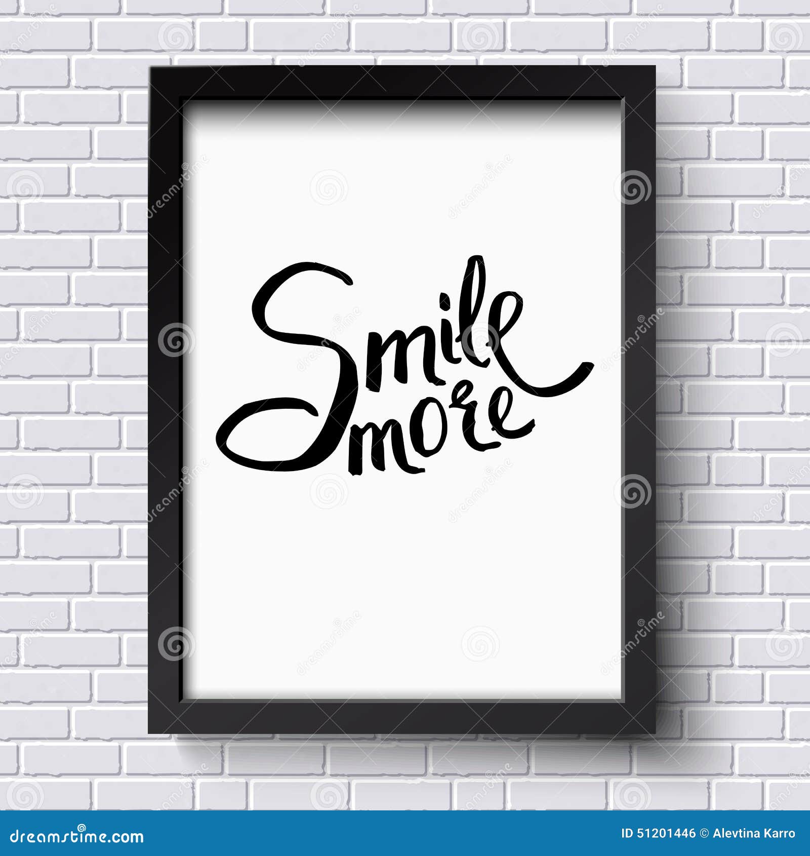 Smile More Concept on a Black and White Frame Stock Vector ...