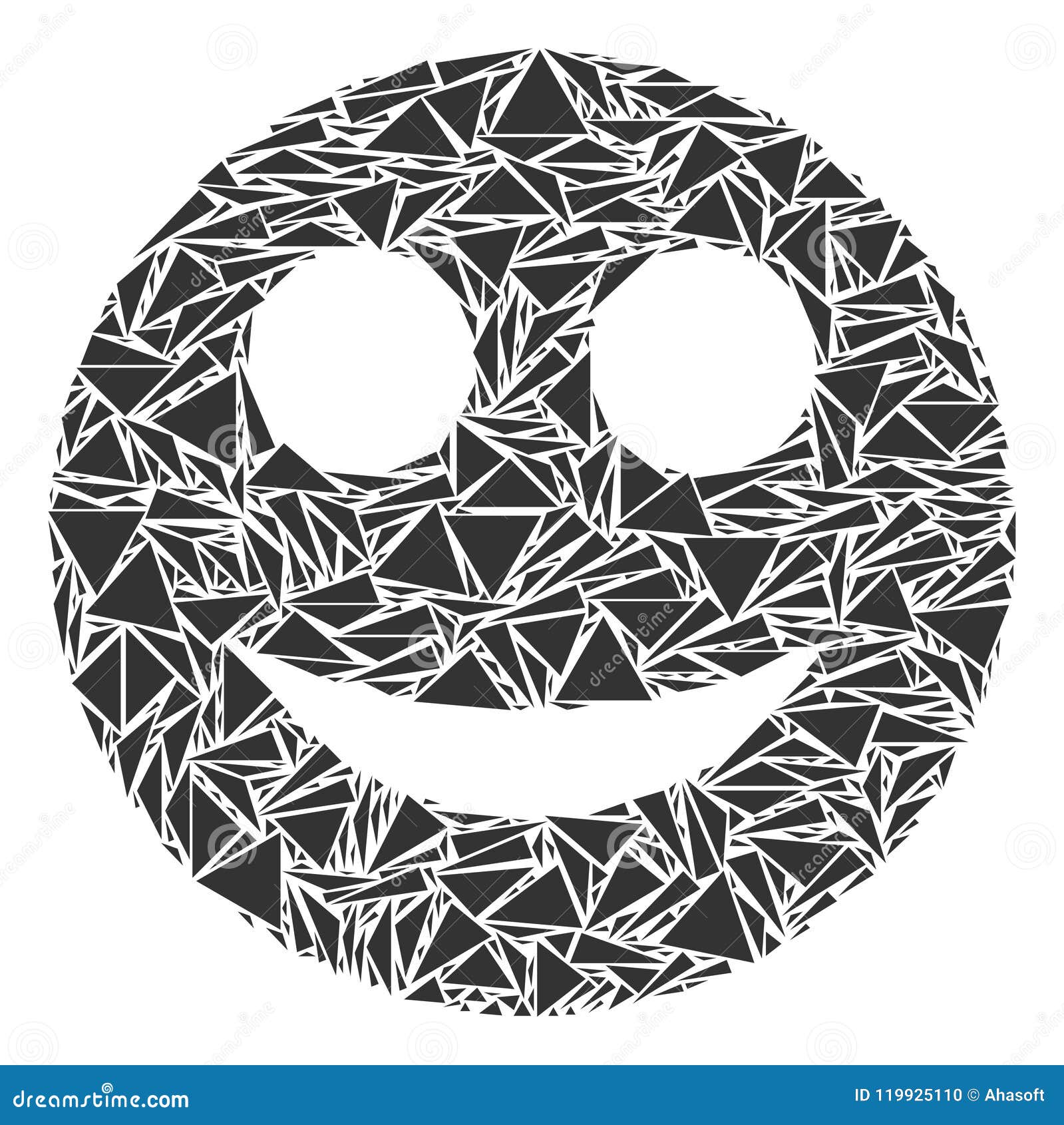 Smile Collage of Triangles stock vector. Illustration of cute - 119925110