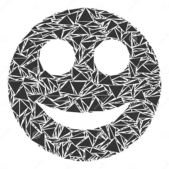 Smile Collage of Triangles stock vector. Illustration of cute - 119925110