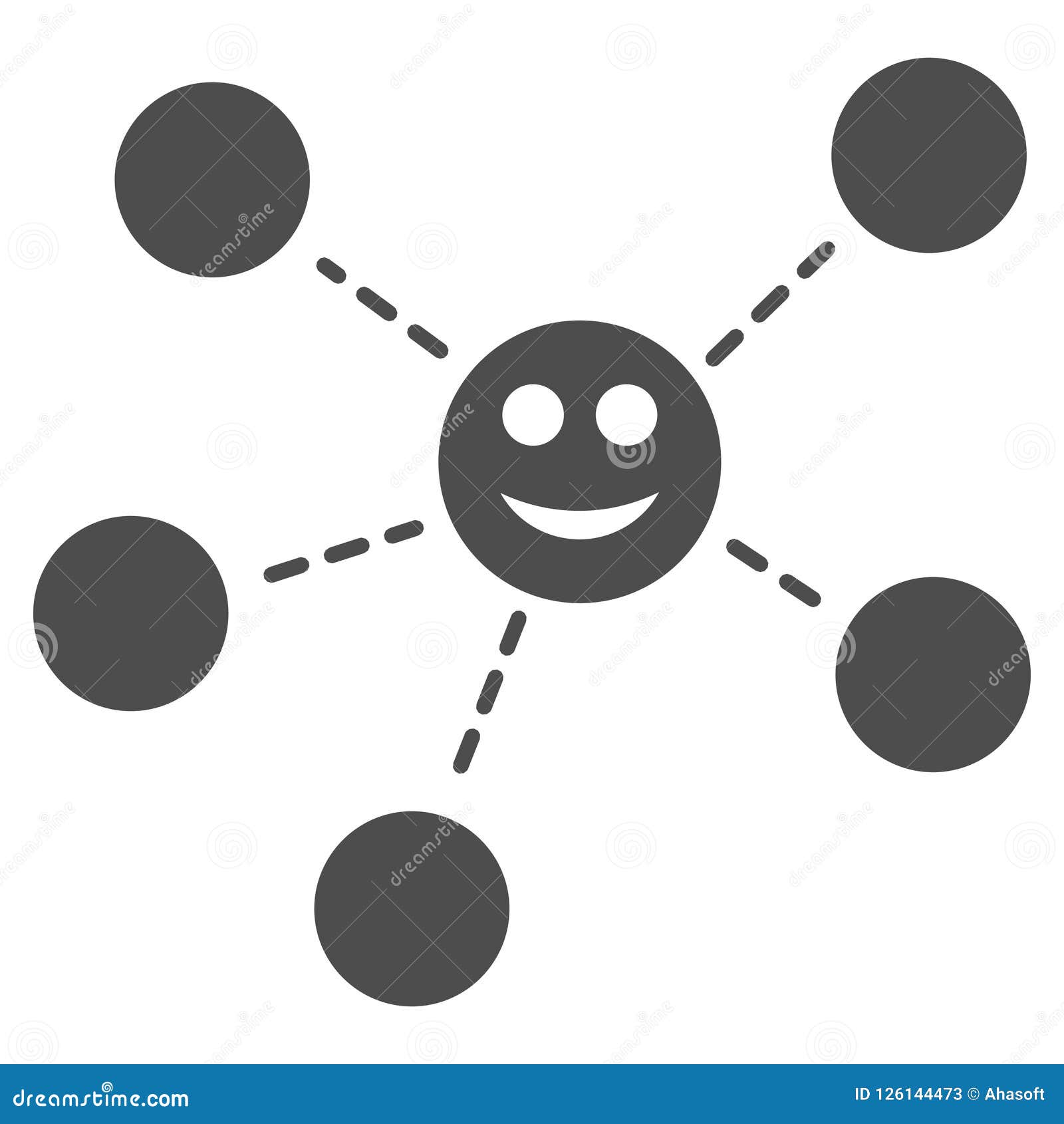 Smile Network Flat Icon stock vector. Illustration of computing - 126144473