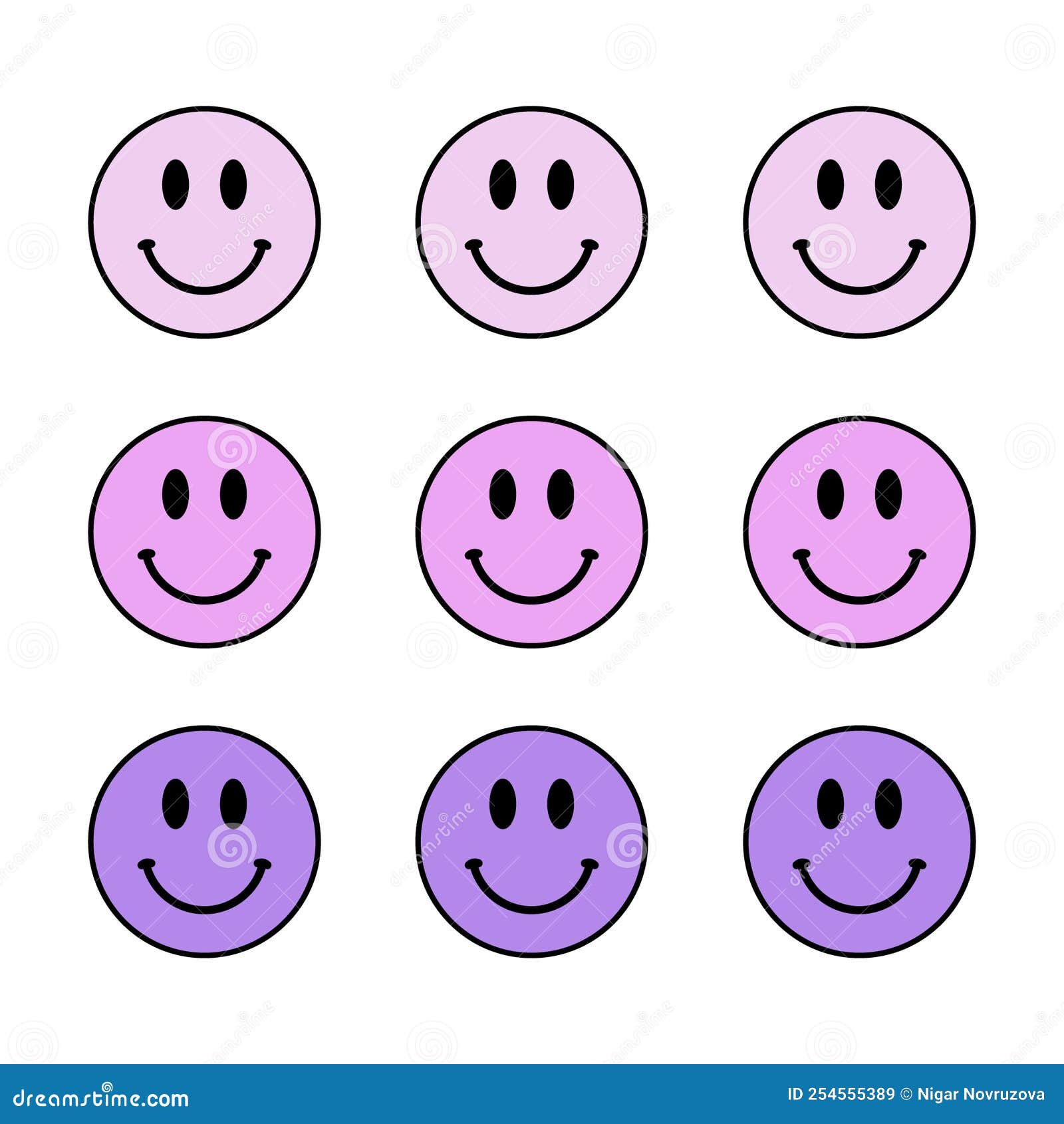 Smile Pack Vector Icon. Colorful Happy Face Vector Illustration Stock ...
