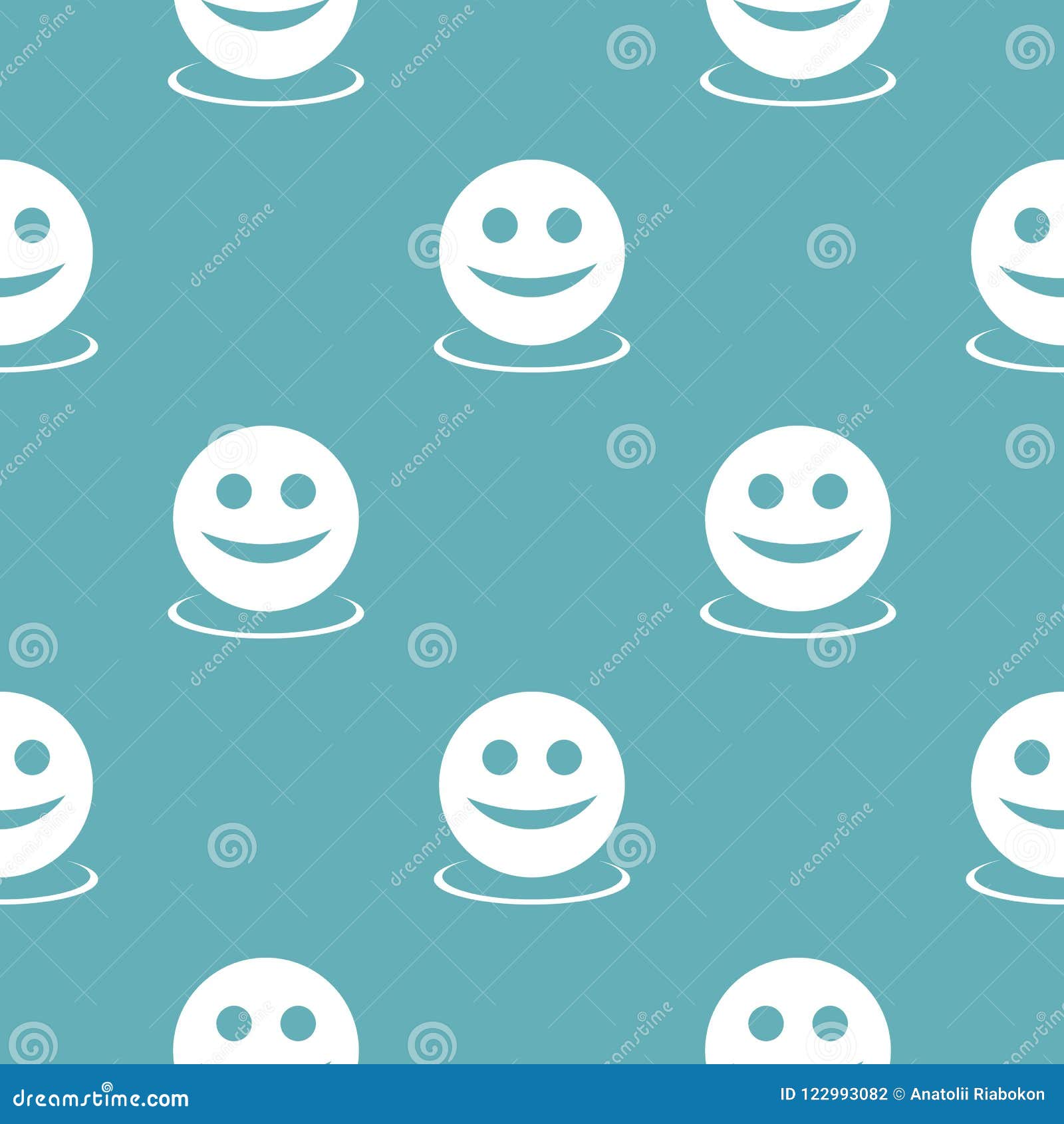 Smile Pattern Seamless Blue Stock Illustration - Illustration of ...