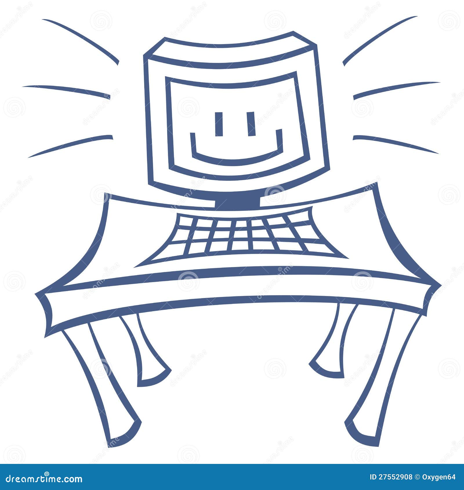 Smile on pc screen stock vector. Illustration of cartoon - 27552908