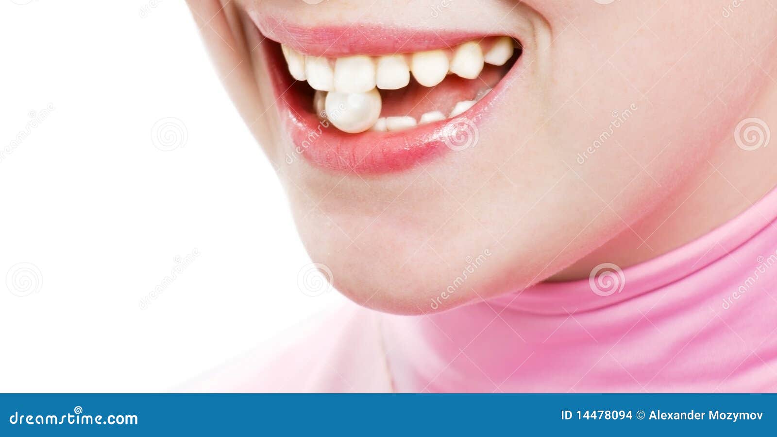 Smile and pearl stock photo. Image of female, white, woman - 14478094