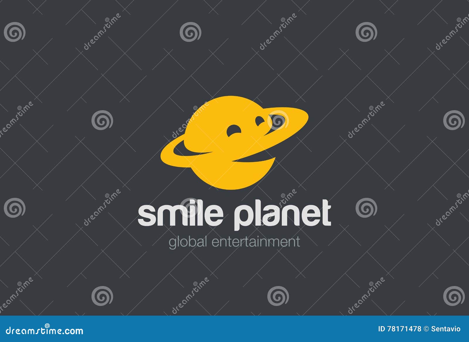 Smile Planet Logo Abstract Vector Design Template. Stock Vector ...