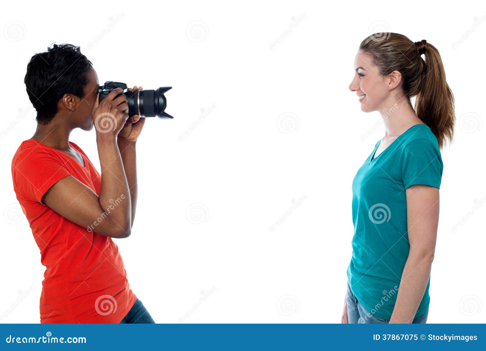 Smile Please! Ready for the Click. Stock Image - Image of click ...