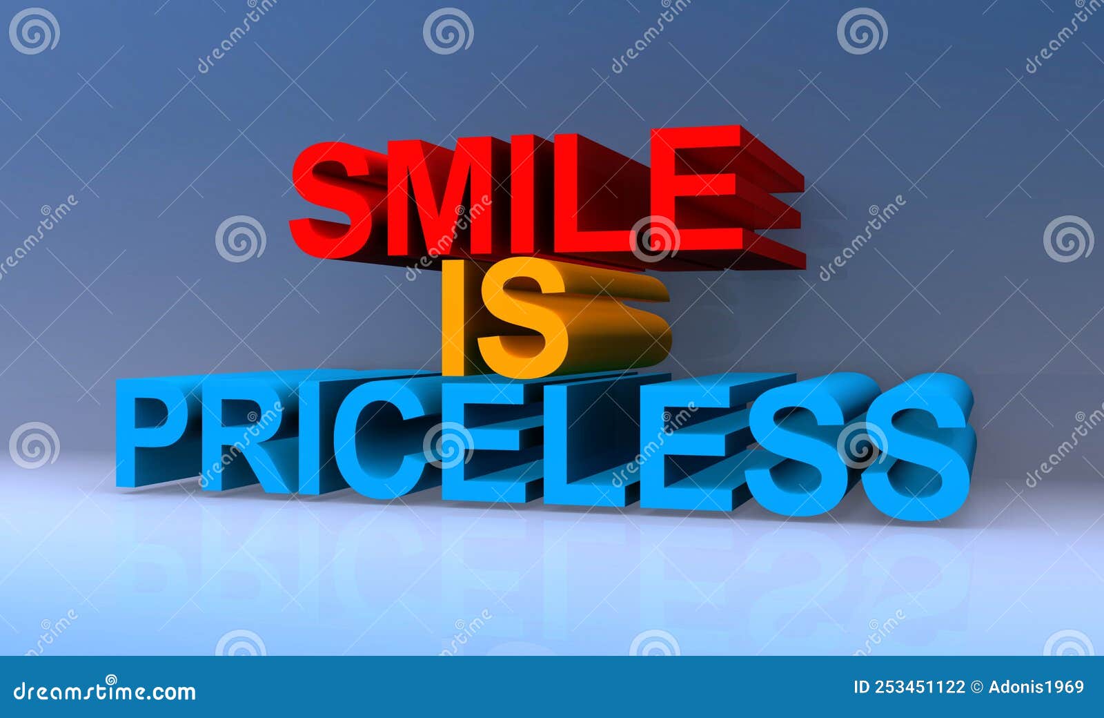 Smile is priceless on blue stock illustration. Illustration of king ...