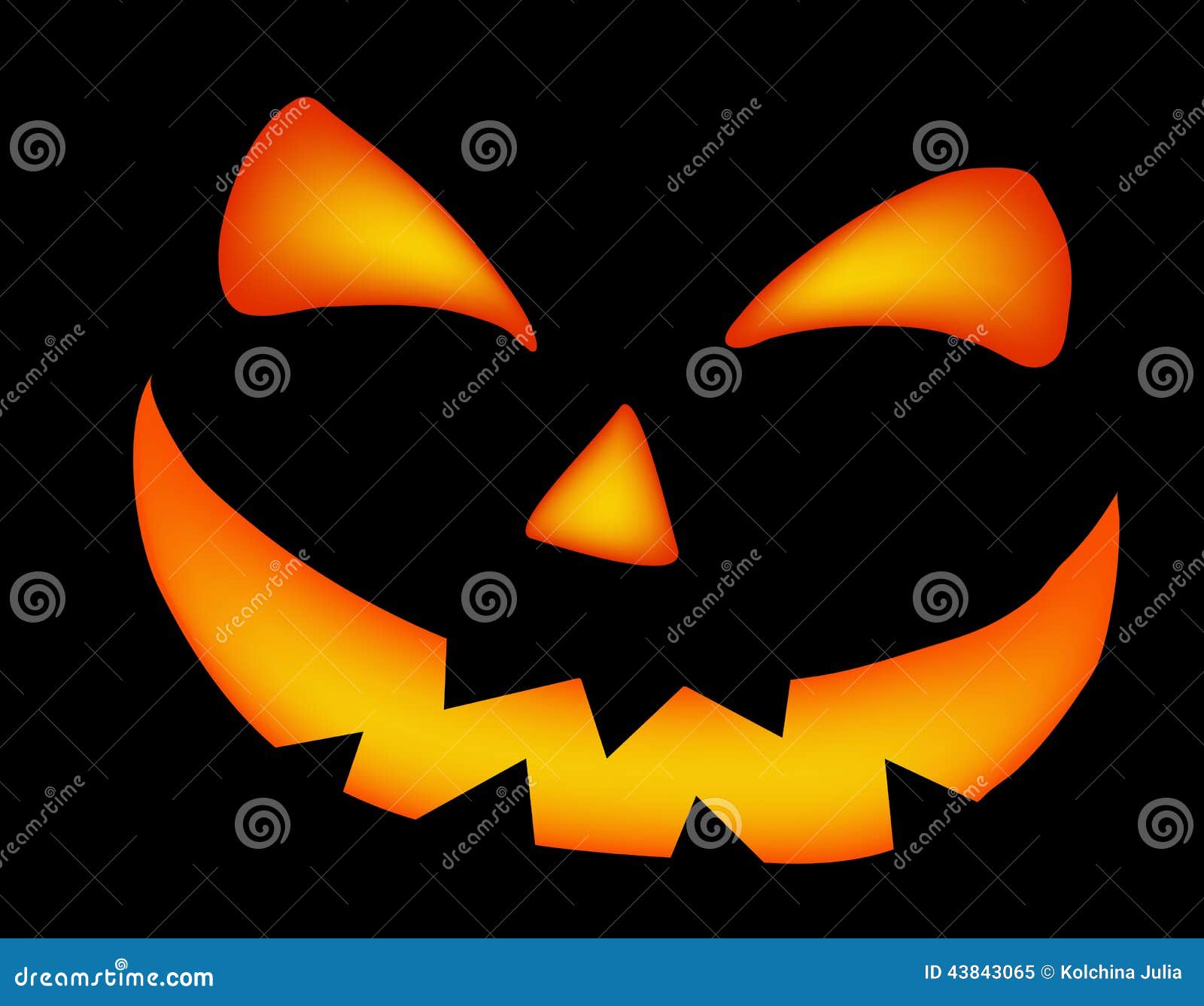 Smile of pumpkin stock vector. Illustration of orange - 43843065