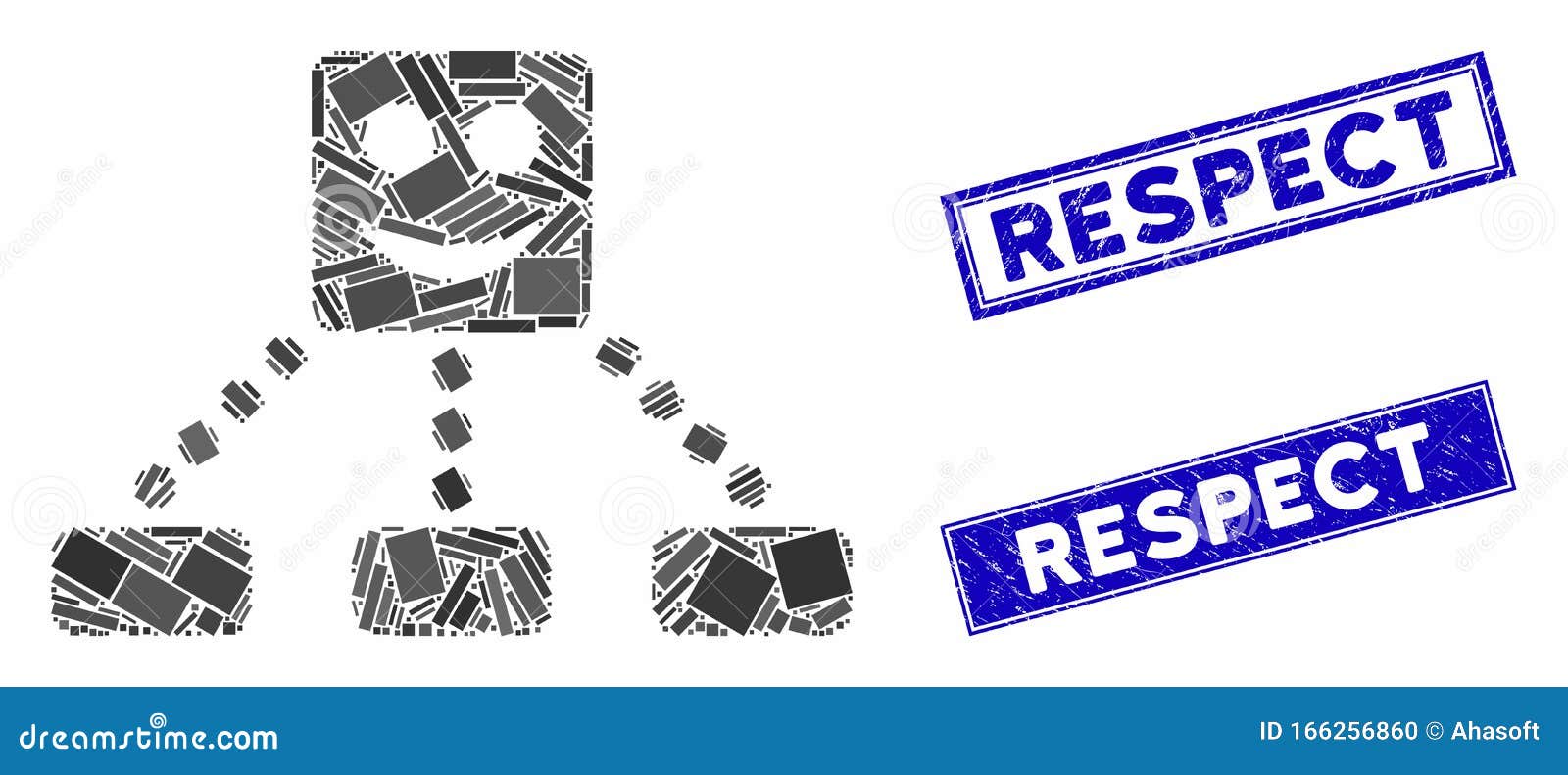 Smile Relations Diagram Mosaic and Grunge Rectangle Respect Stamps ...