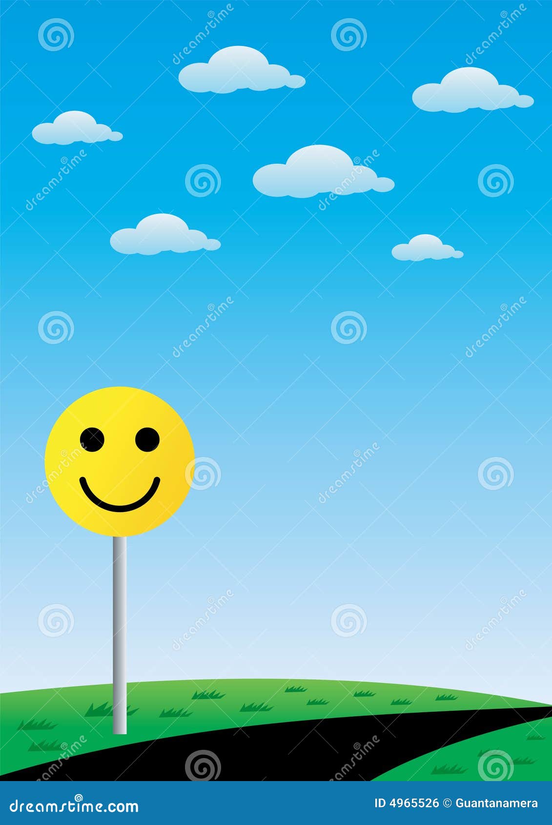Smile road sign stock vector. Illustration of market, enterprise - 4965526