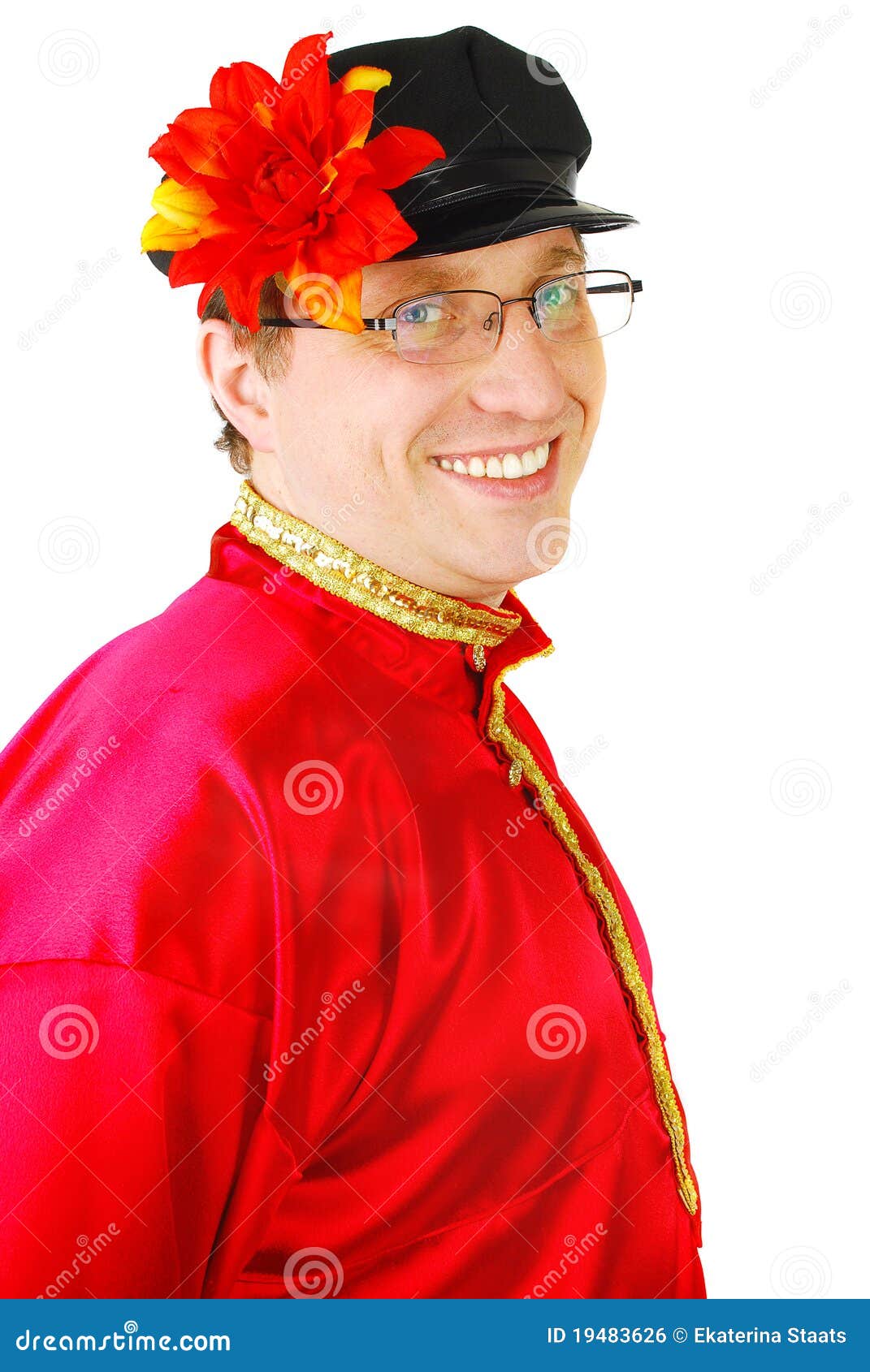 Smile russian dancer. stock photo. Image of face, kozak - 19483626