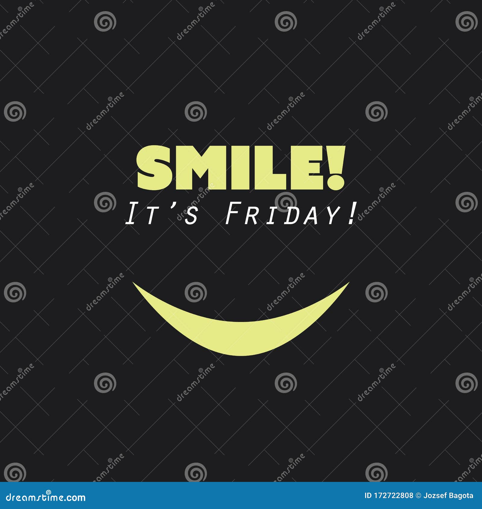 Smile! it`s Friday! - Weekend is Coming Background Design Concept with ...