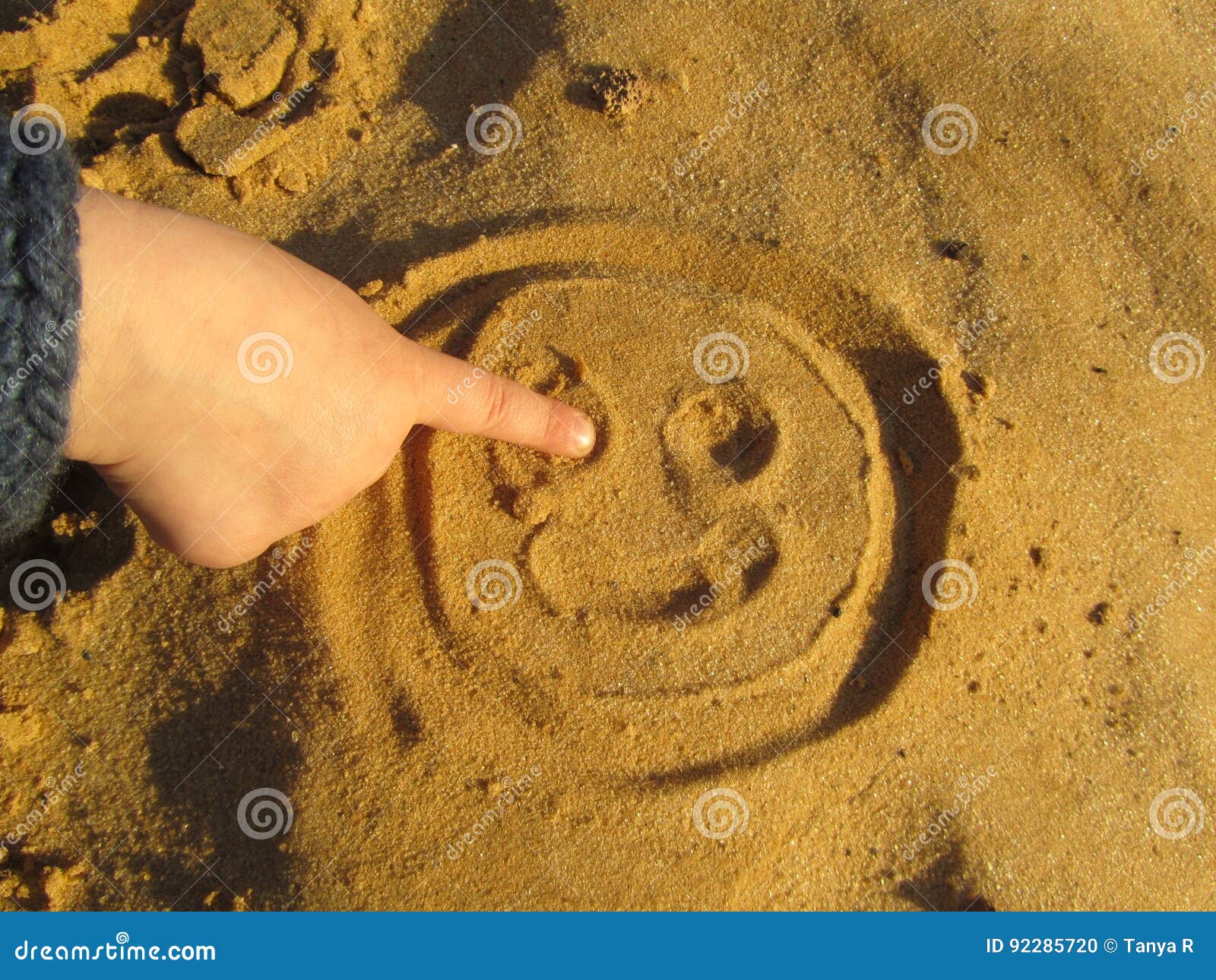 Smile in the sand stock photo. Image of happy, shape - 92285720