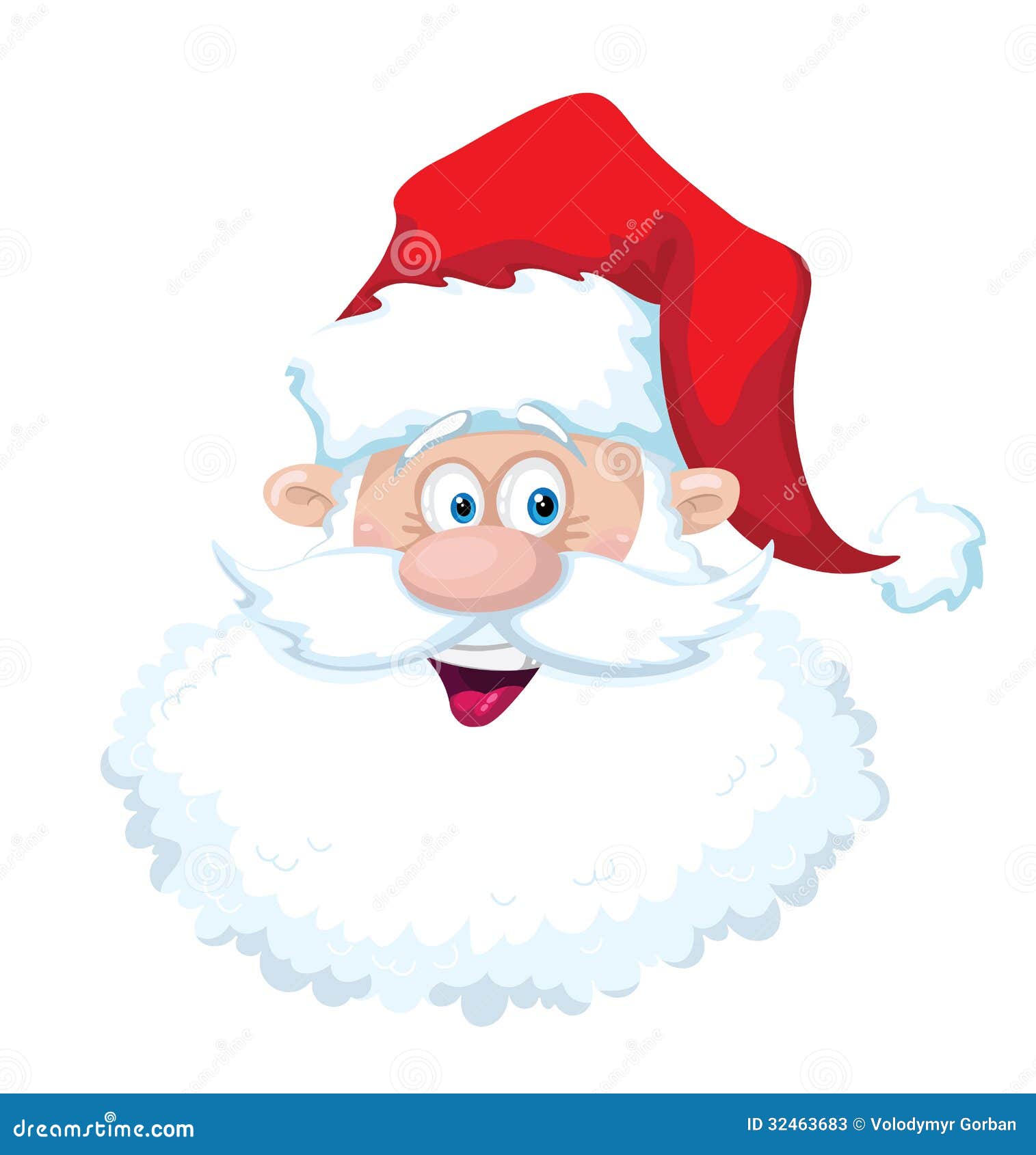 Smile santa head stock vector. Illustration of santa - 32463683