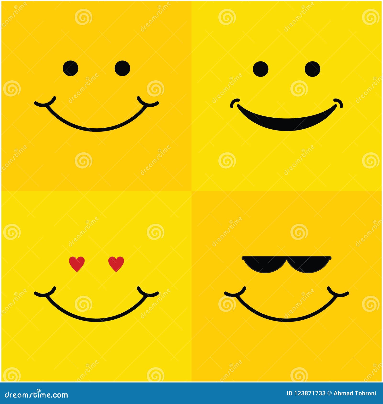 Smile Set Vector Template Design Illustration Stock Vector ...