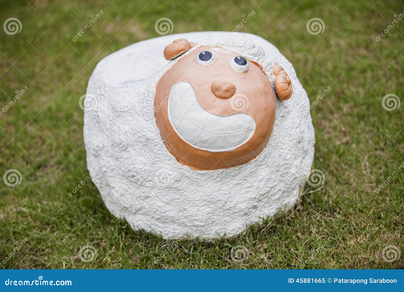 Smile sheep stock image. Image of grass, character, pasture - 45881665