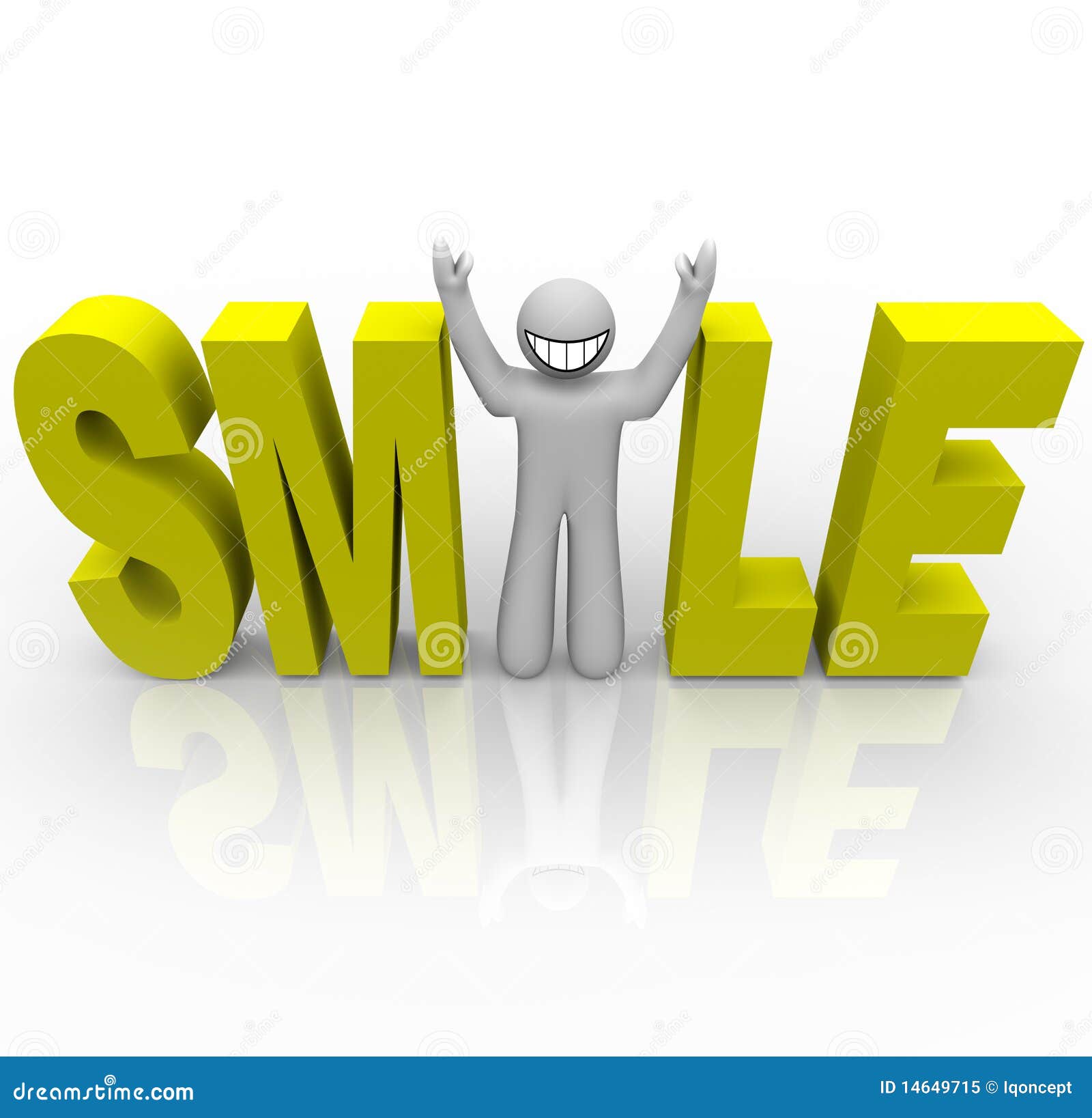 Smile - Smiley Man in Word stock illustration. Illustration of happy ...