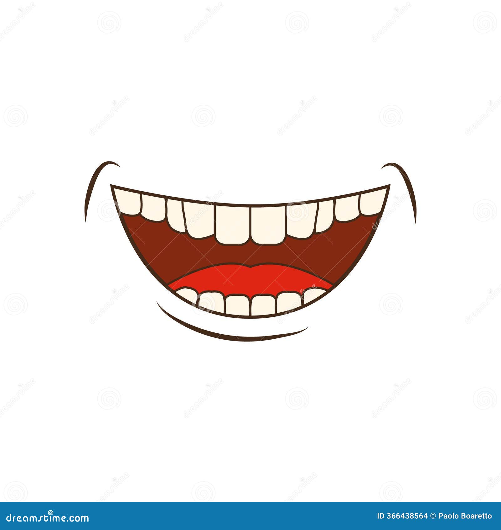 Smiling Mouth With Tooth Gaps Stock Image | CartoonDealer.com #107014567