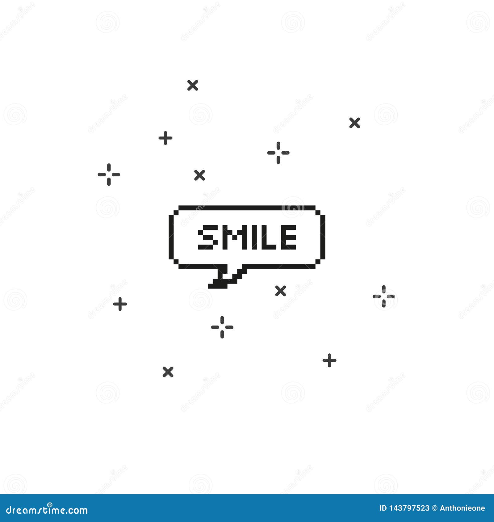 Smile In Speech Bubble 8 Bit Pixel Art Stock Vector - Illustration of ...