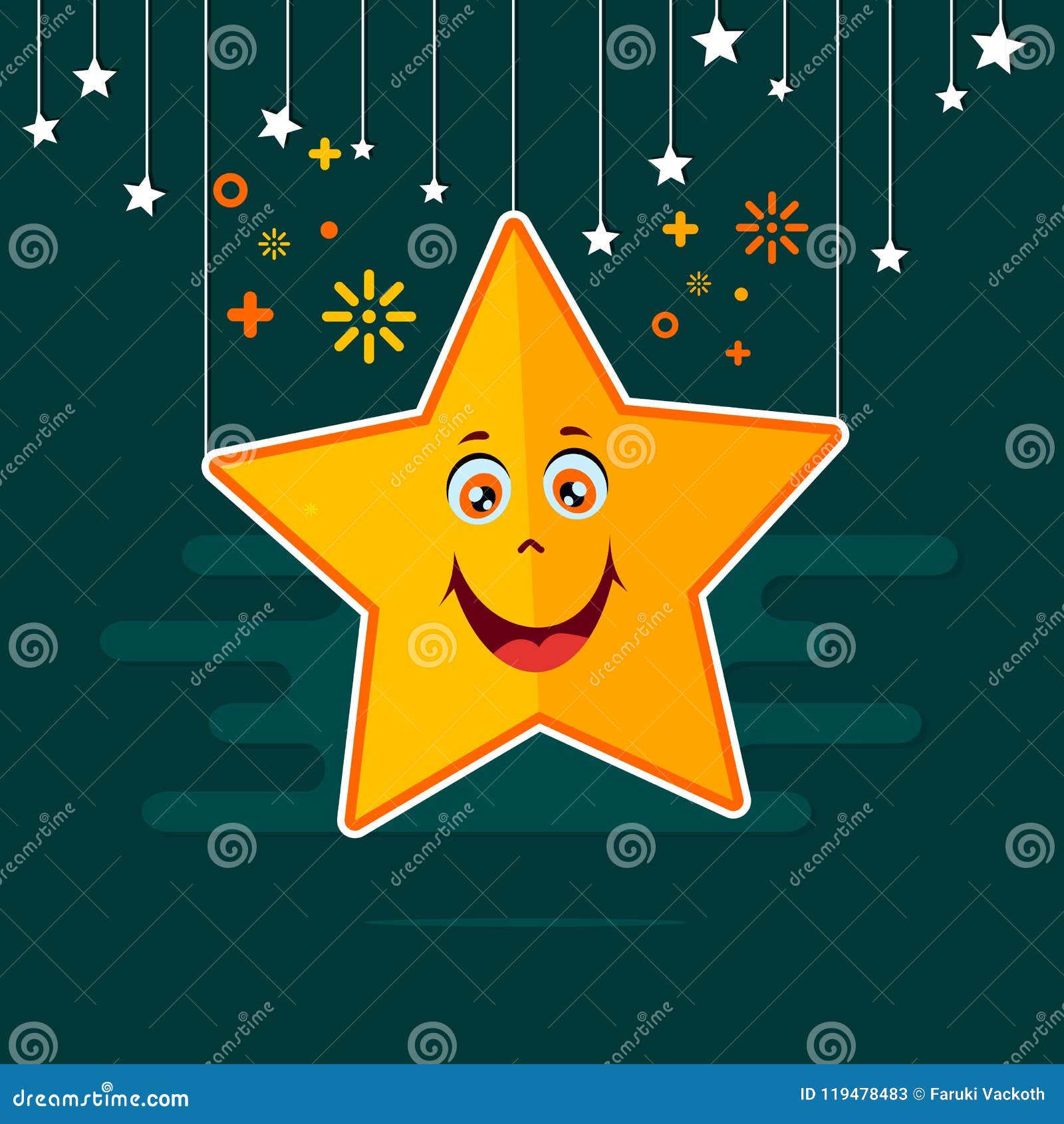 Smile Stars Vector stock vector. Illustration of background - 119478483
