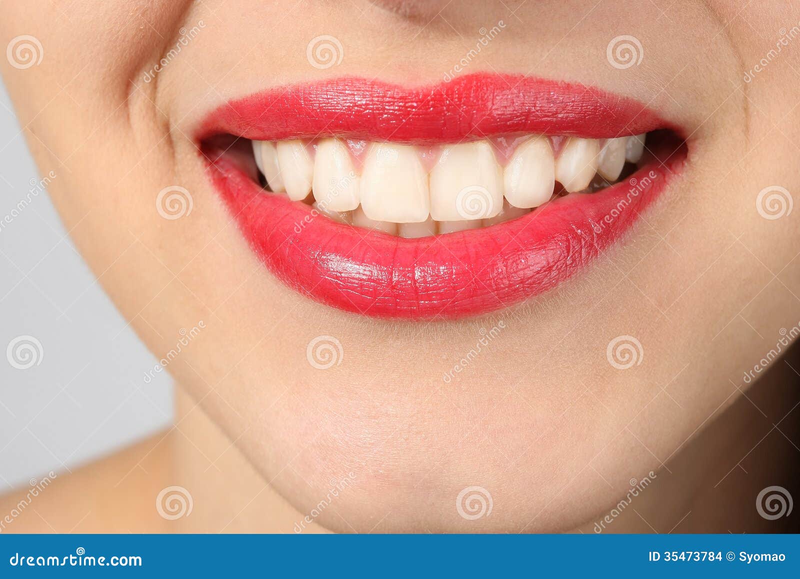 Smile with teeth stock photo. Image of face, cosmetics - 35473784