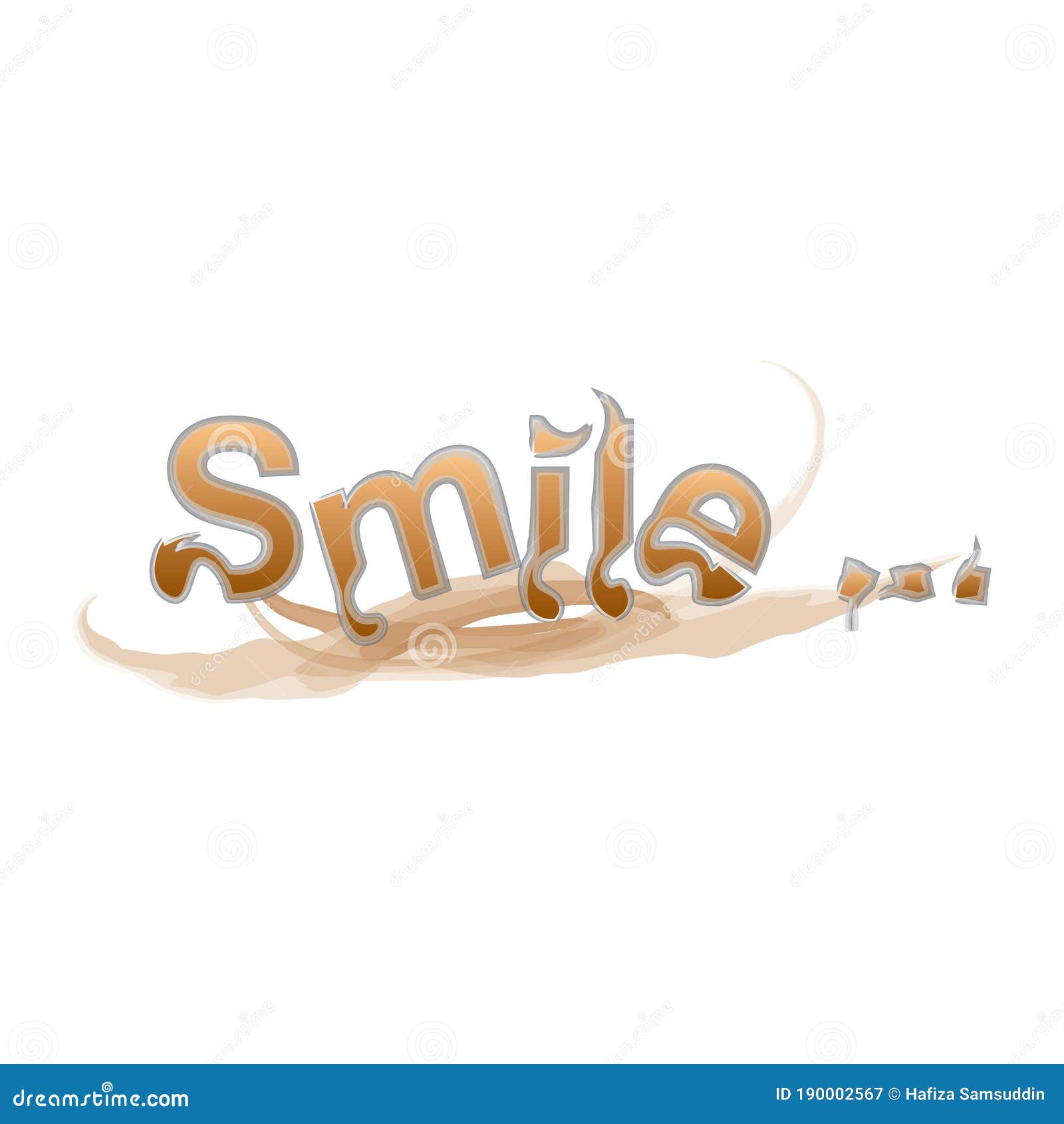 Smile Text. Vector Illustration Decorative Design Stock Vector ...