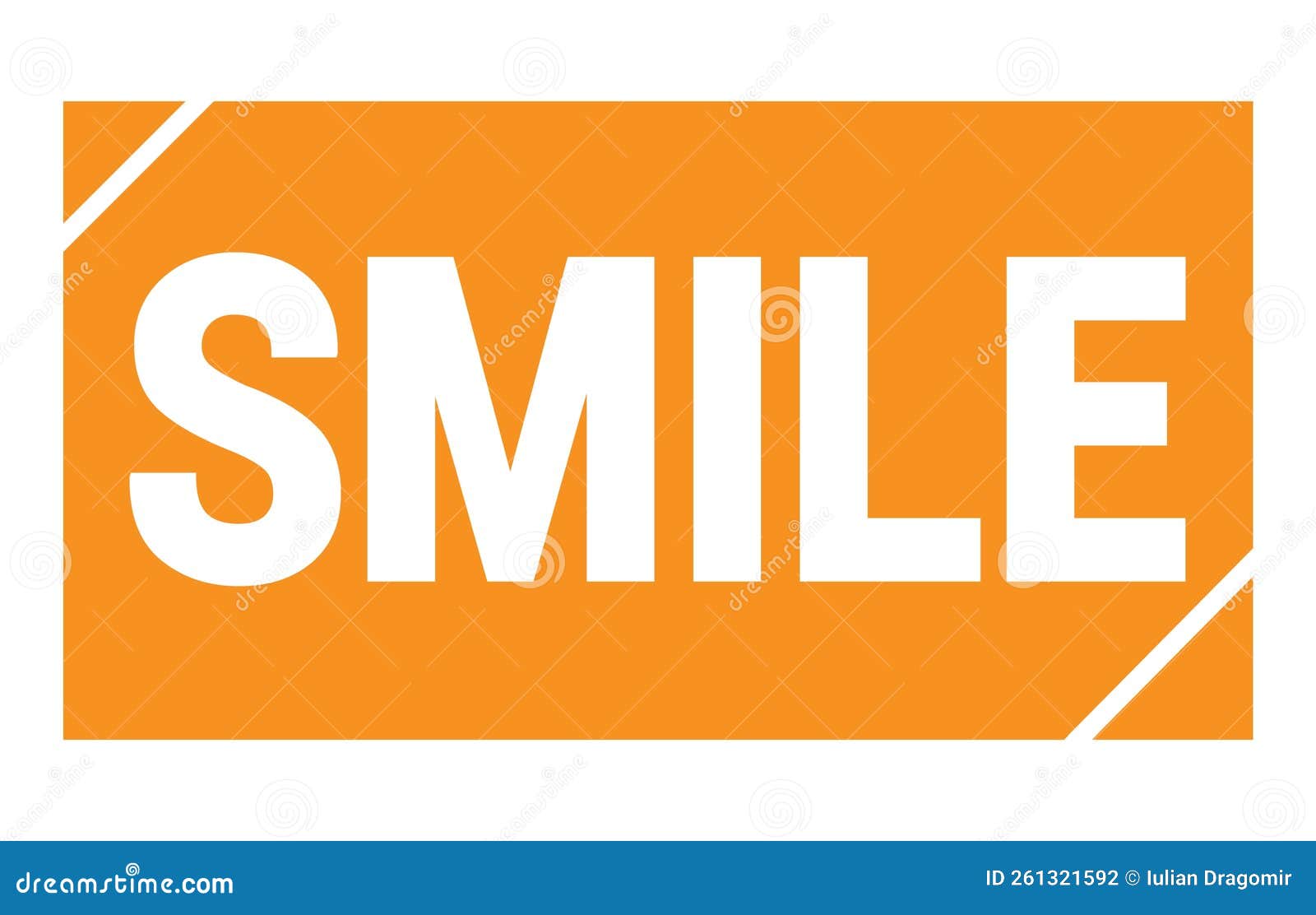 SMILE Text Written on Orange Stamp Sign Stock Illustration ...