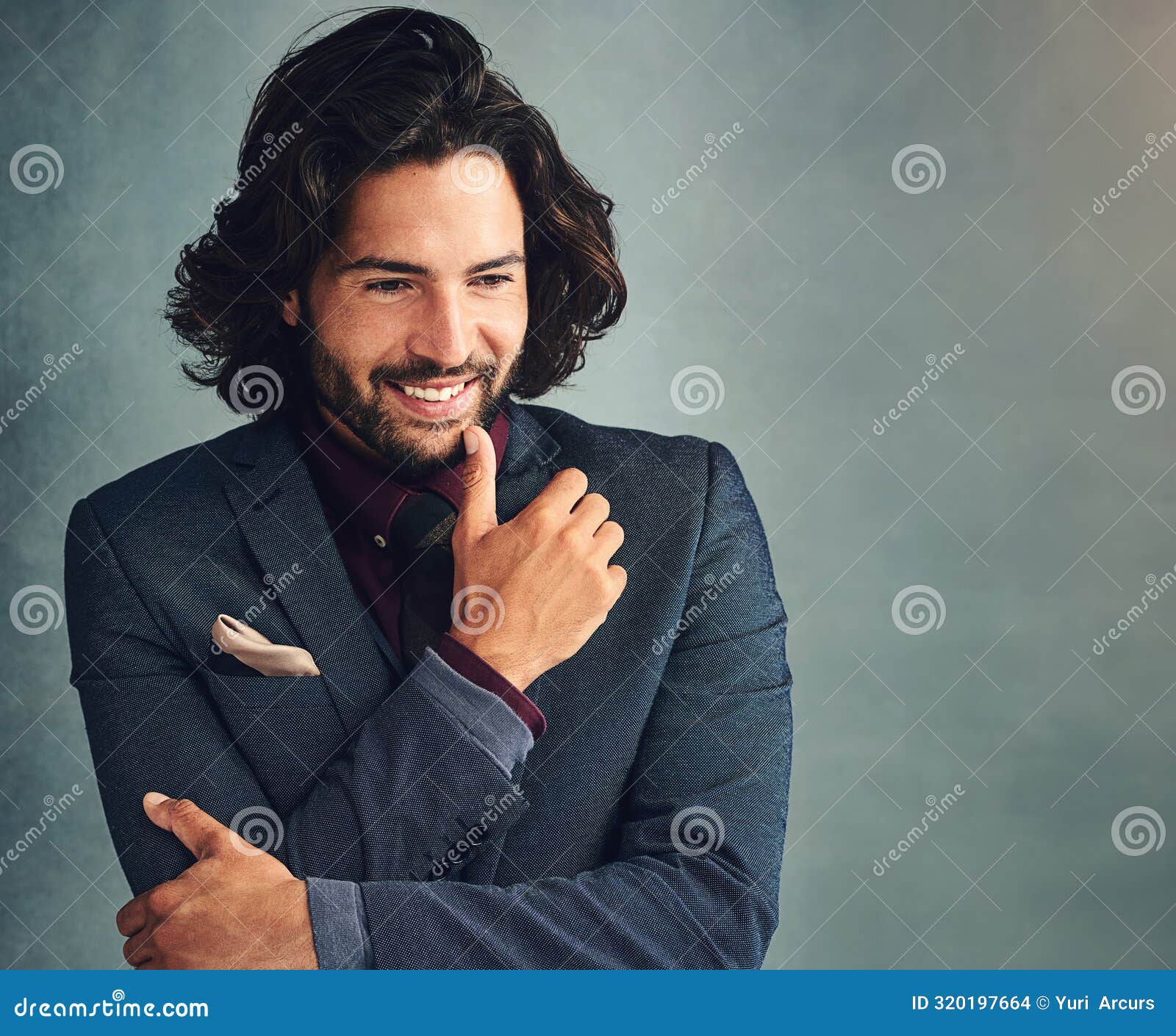 Smile, Thinking and Business Man with Idea, Planning Future and ...