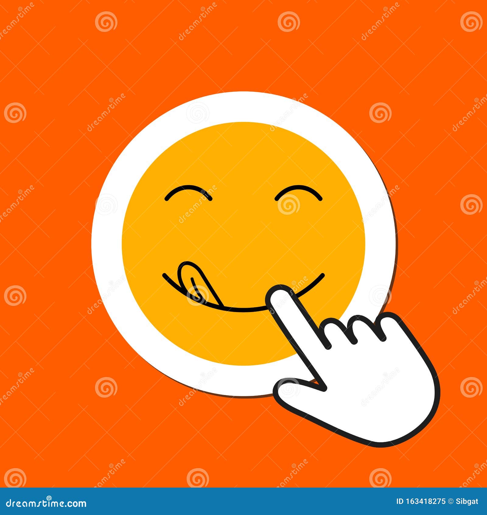 Smile with Tongue Icon. Delicious Eating Concept Stock Vector ...