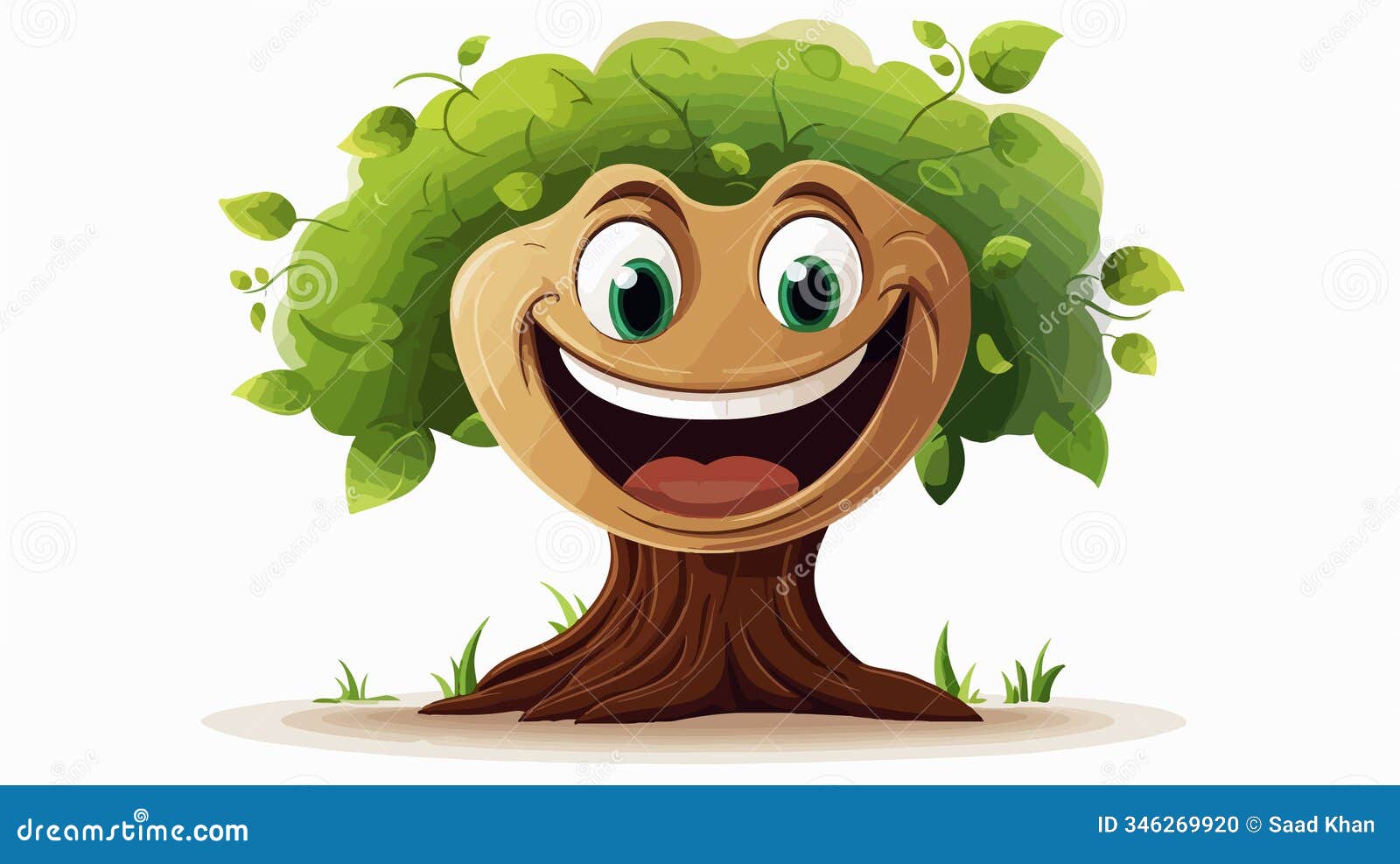 Smile Tree Vector Cartoon Vector Illustration Stock Illustration ...