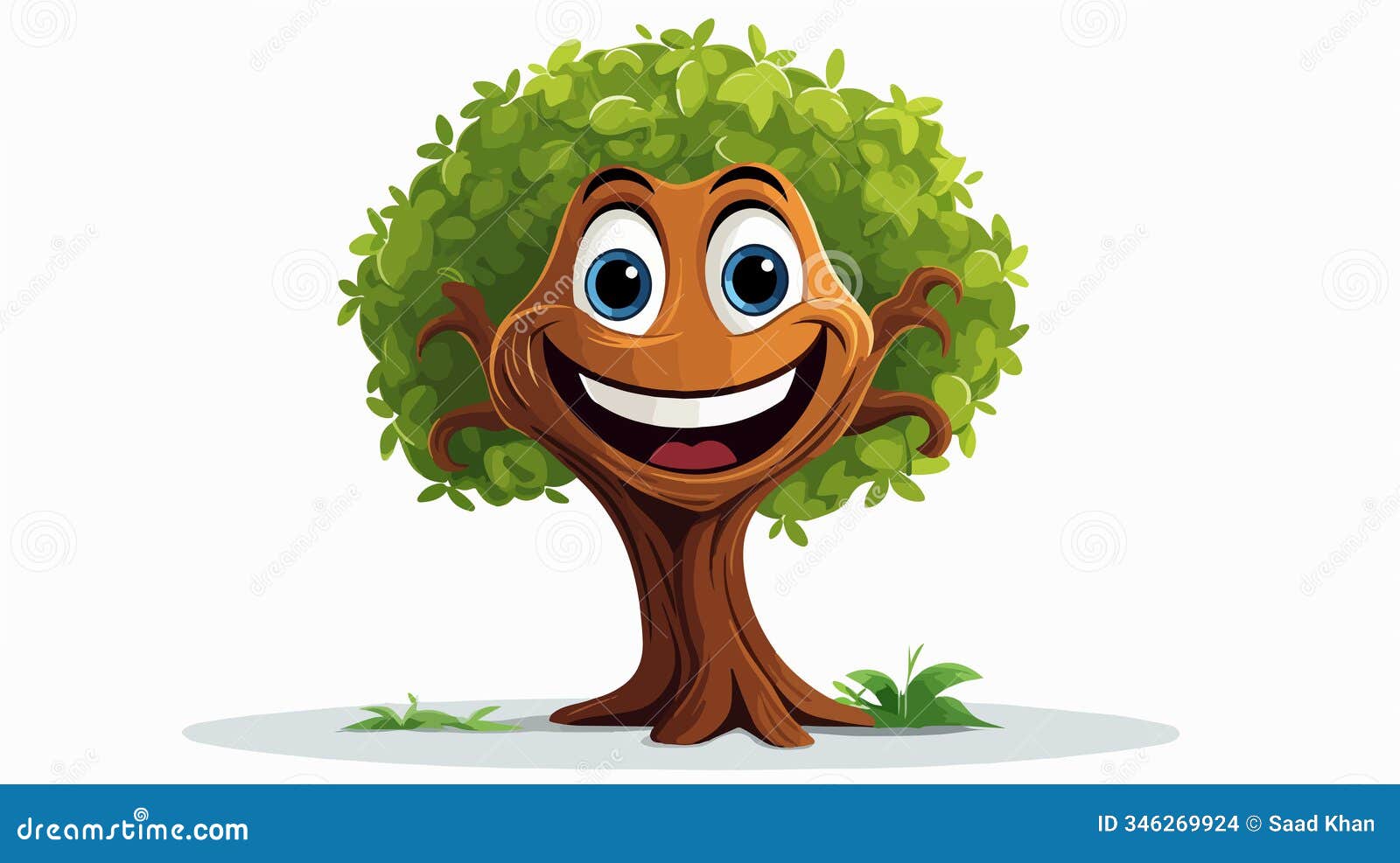 Smile Tree Vector Cartoon Vector Illustration Stock Illustration ...