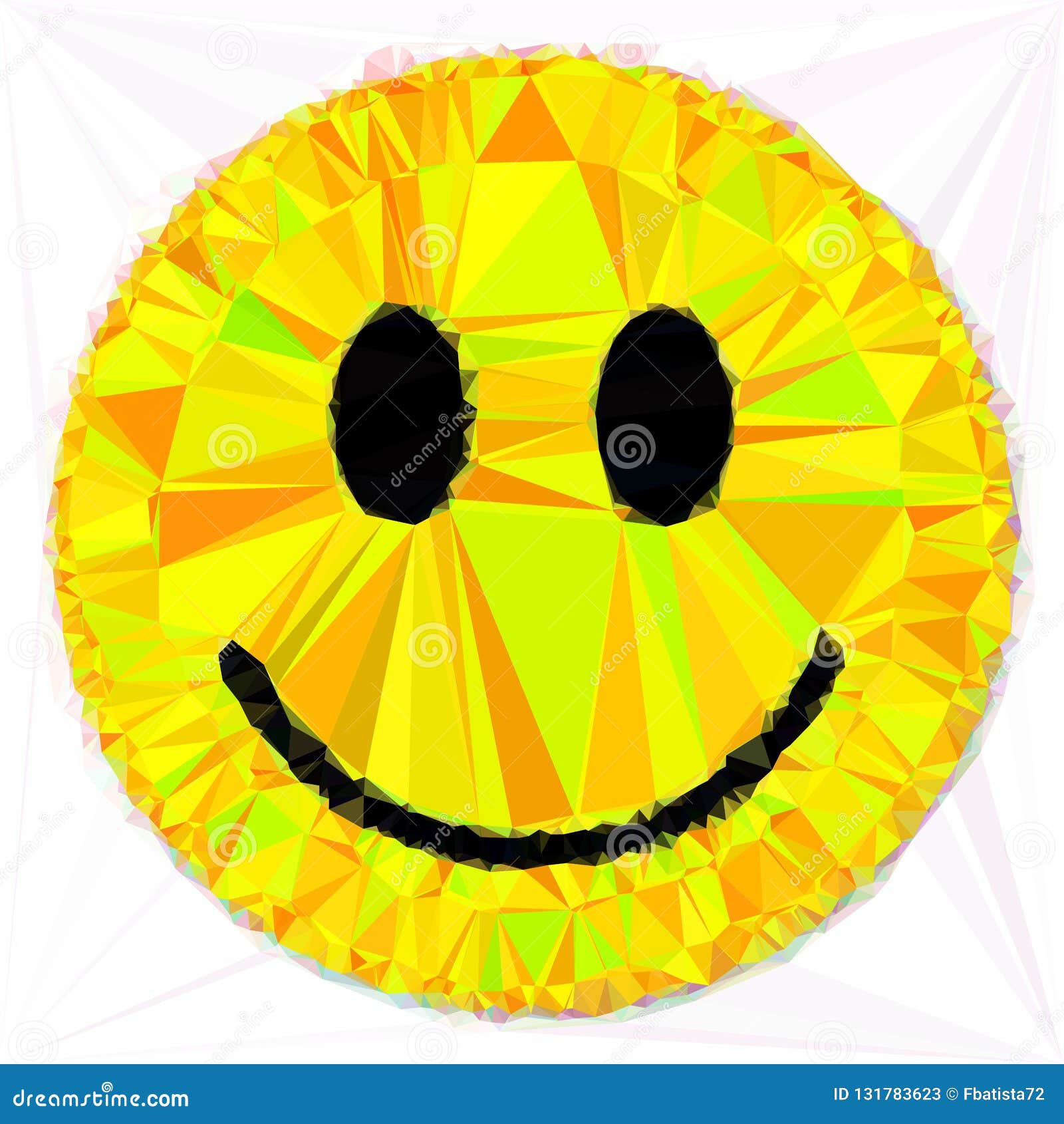 Smile Triangular Low Poly, Mosaic Pattern Background, Vector Polygonal ...