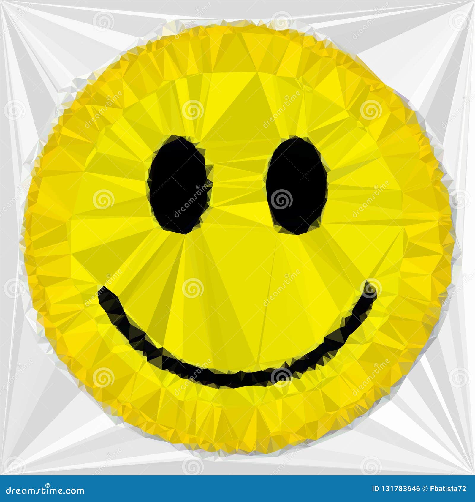 Smile Triangular Low Poly, Mosaic Pattern Background, Vector Polygonal ...