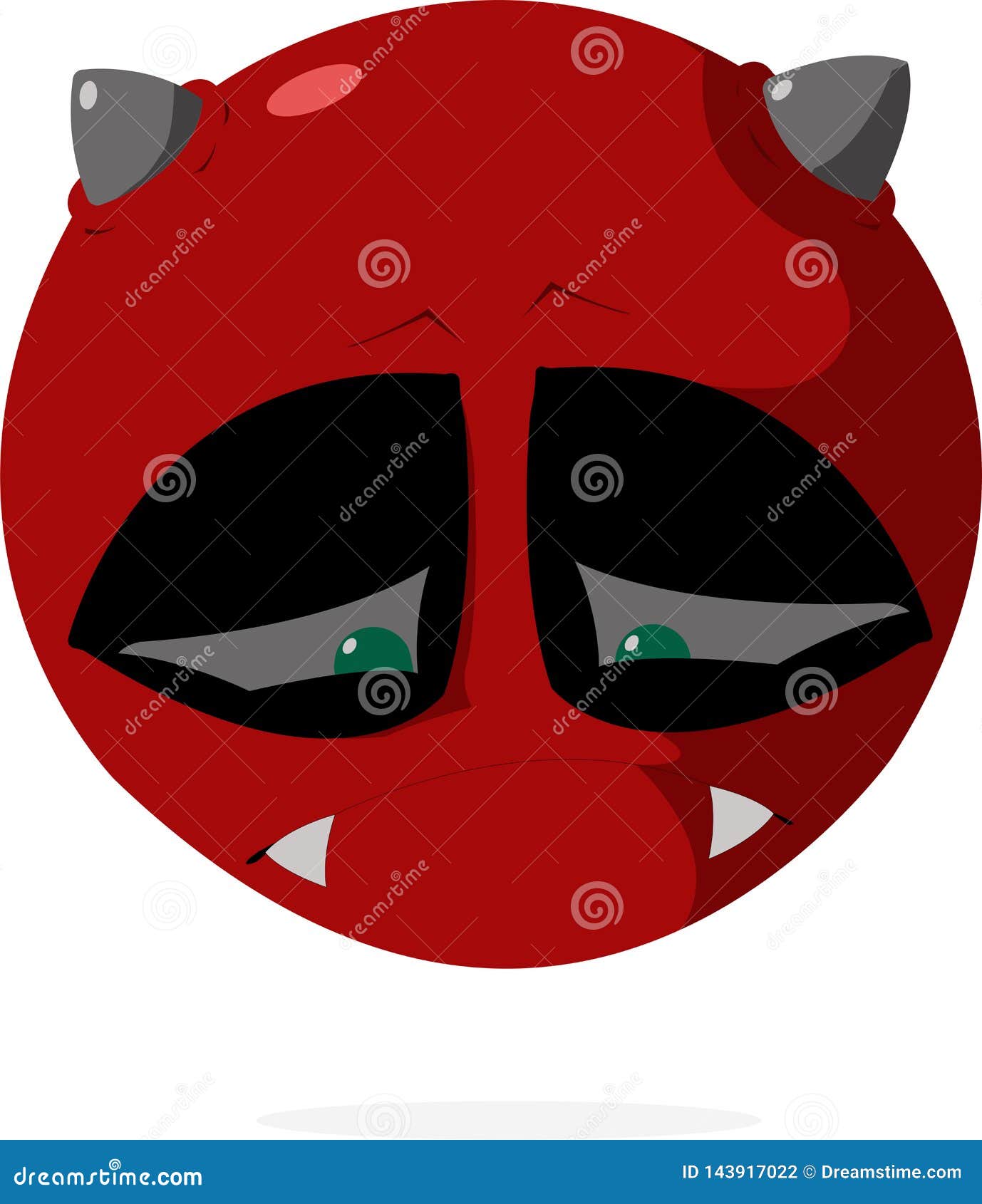 Smile unhappy imp stock illustration. Illustration of emotion - 143917022