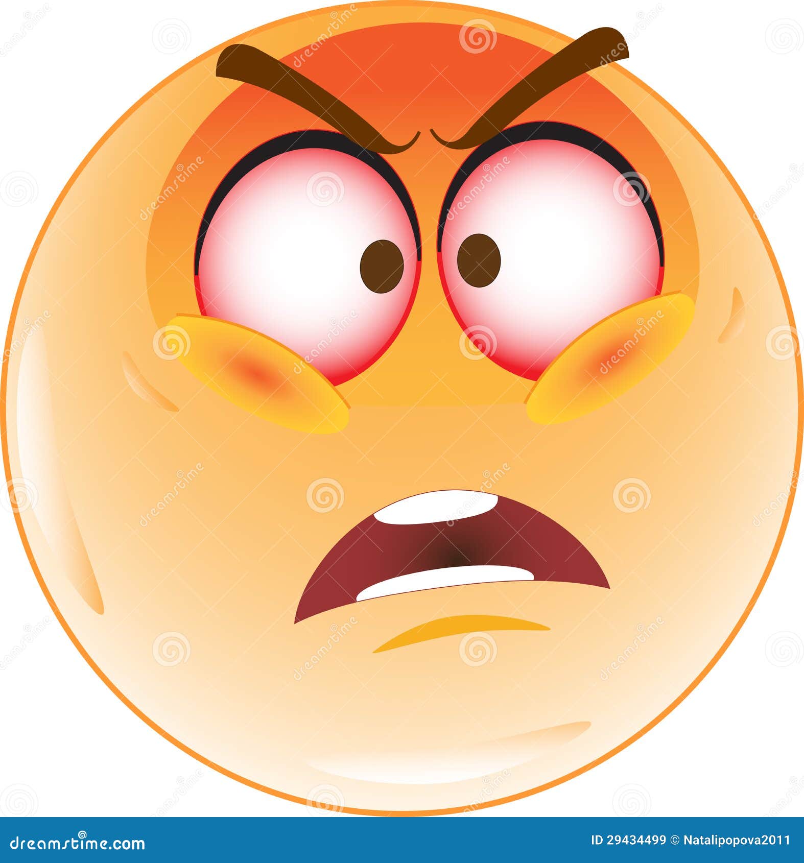 Frustrated Smiley Face Vector Illustration | CartoonDealer.com #4689996